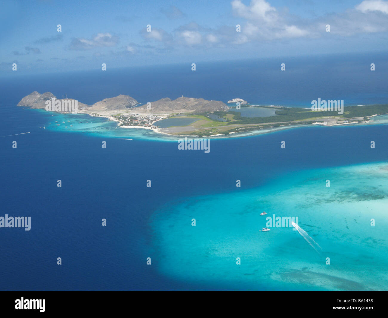 Aerial view of Los Roques Archipelago National park Venezuela Stock ...