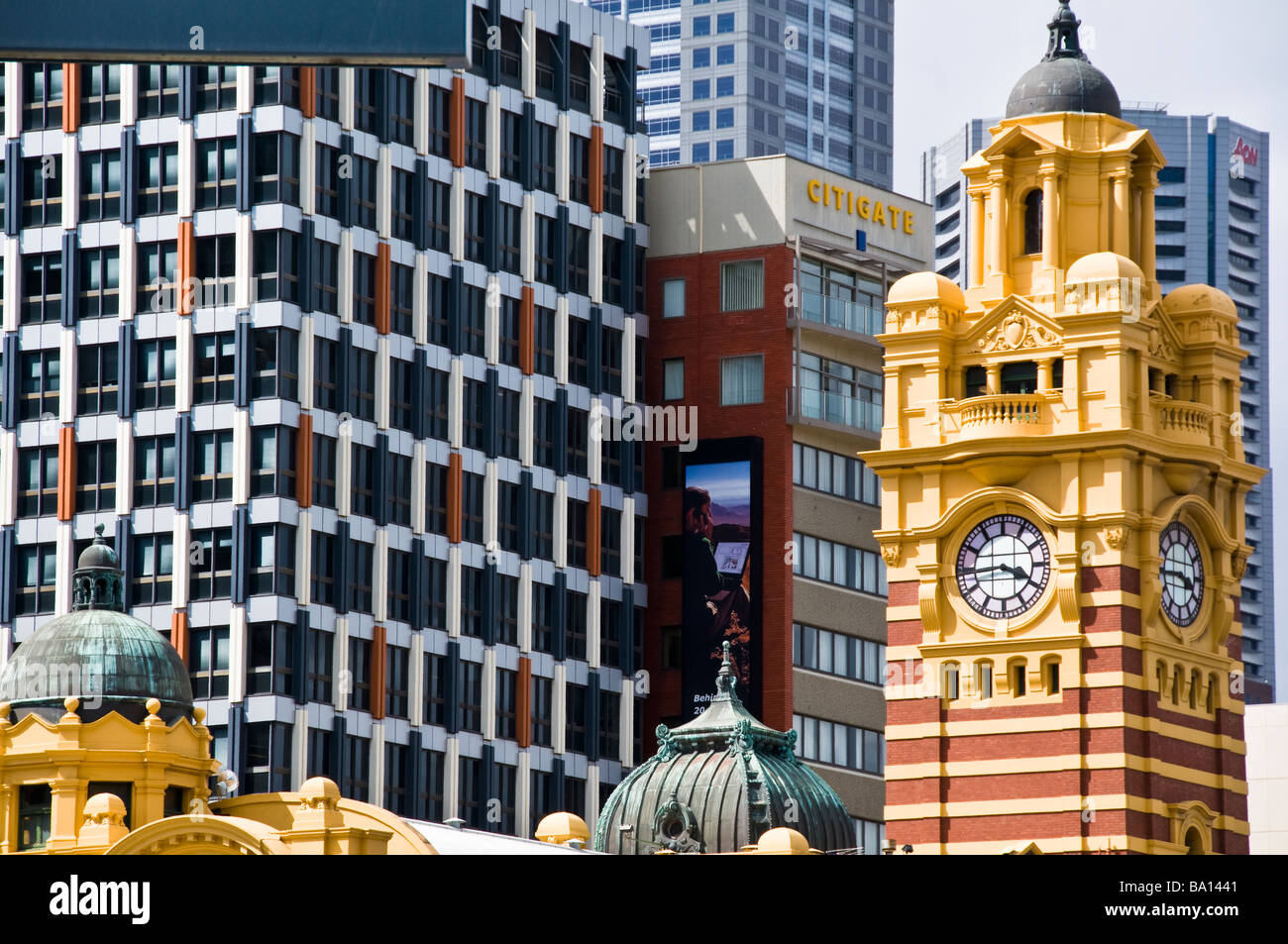 Melbourne towers flinders hi-res stock photography and images - Alamy