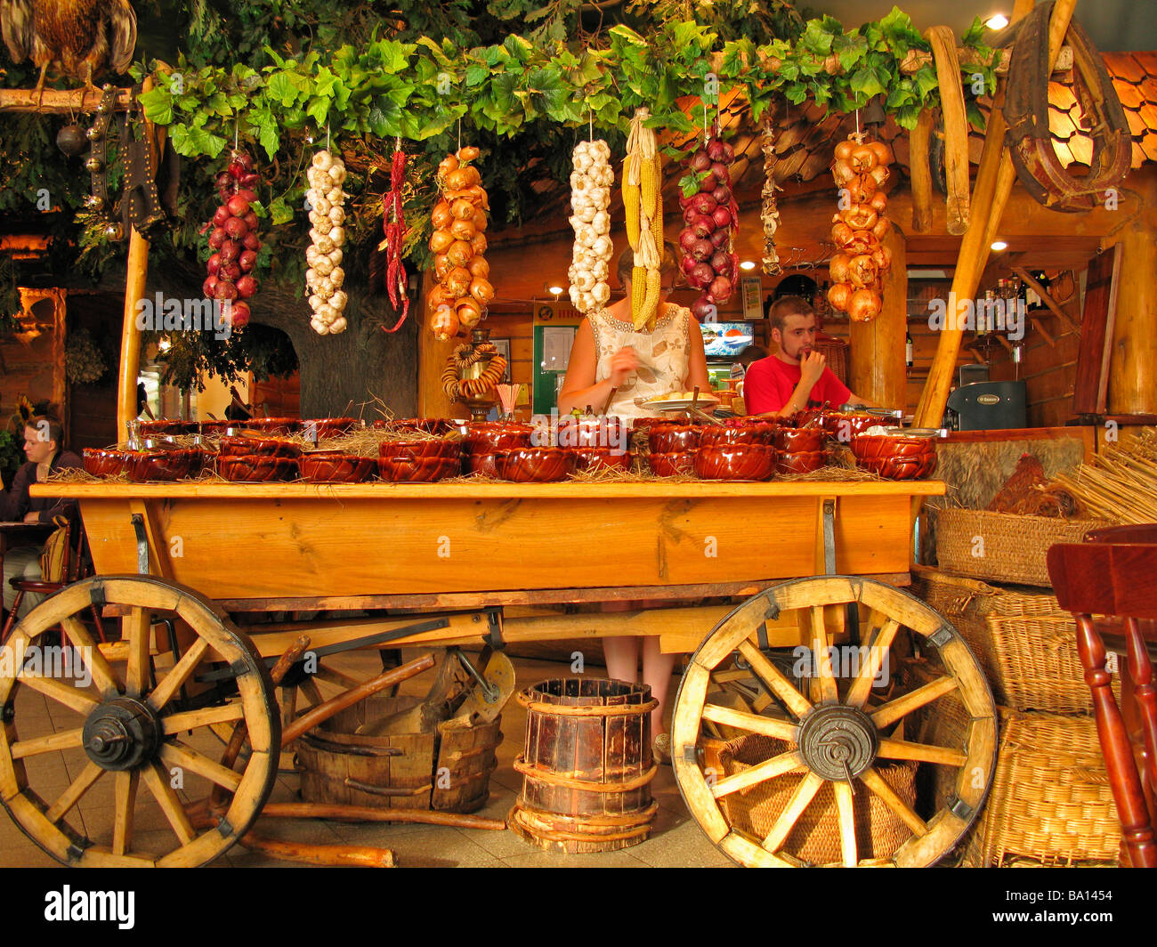 Traditional Russian style restaurant in Moscow Stock Photo - Alamy