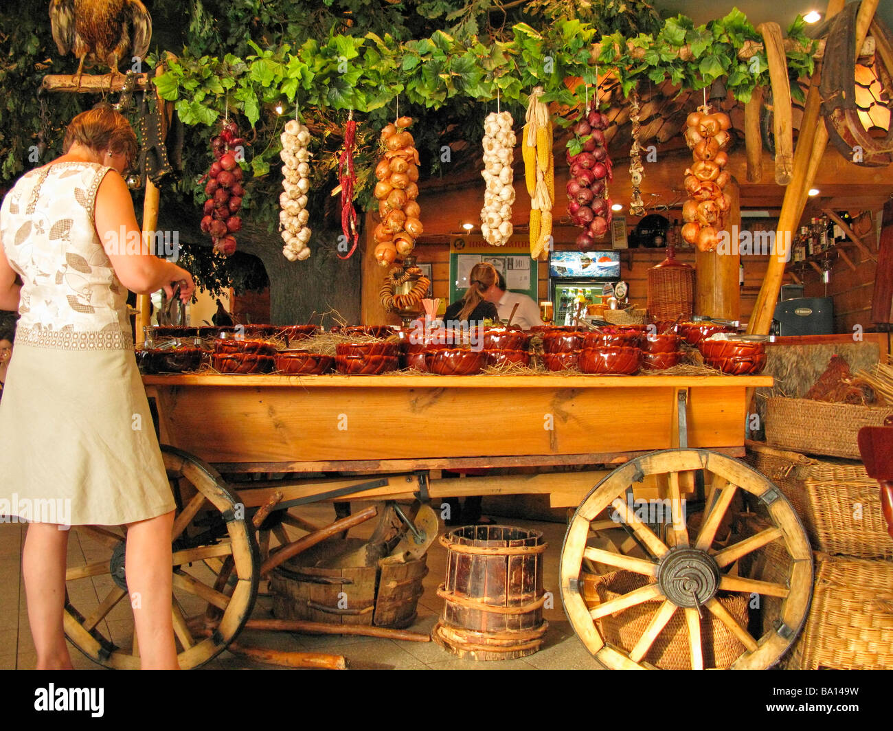 Traditional Russian style restaurant in Moscow Stock Photo - Alamy