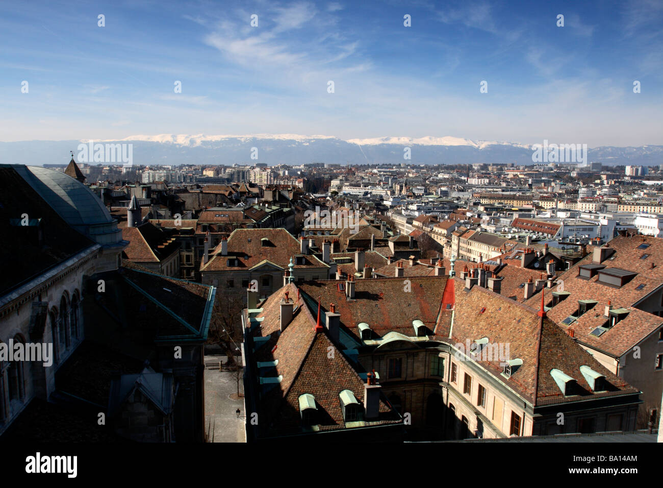 Old Town, Geneva, seen from St Peter's Cathedral, Geneva, Switzerland ...