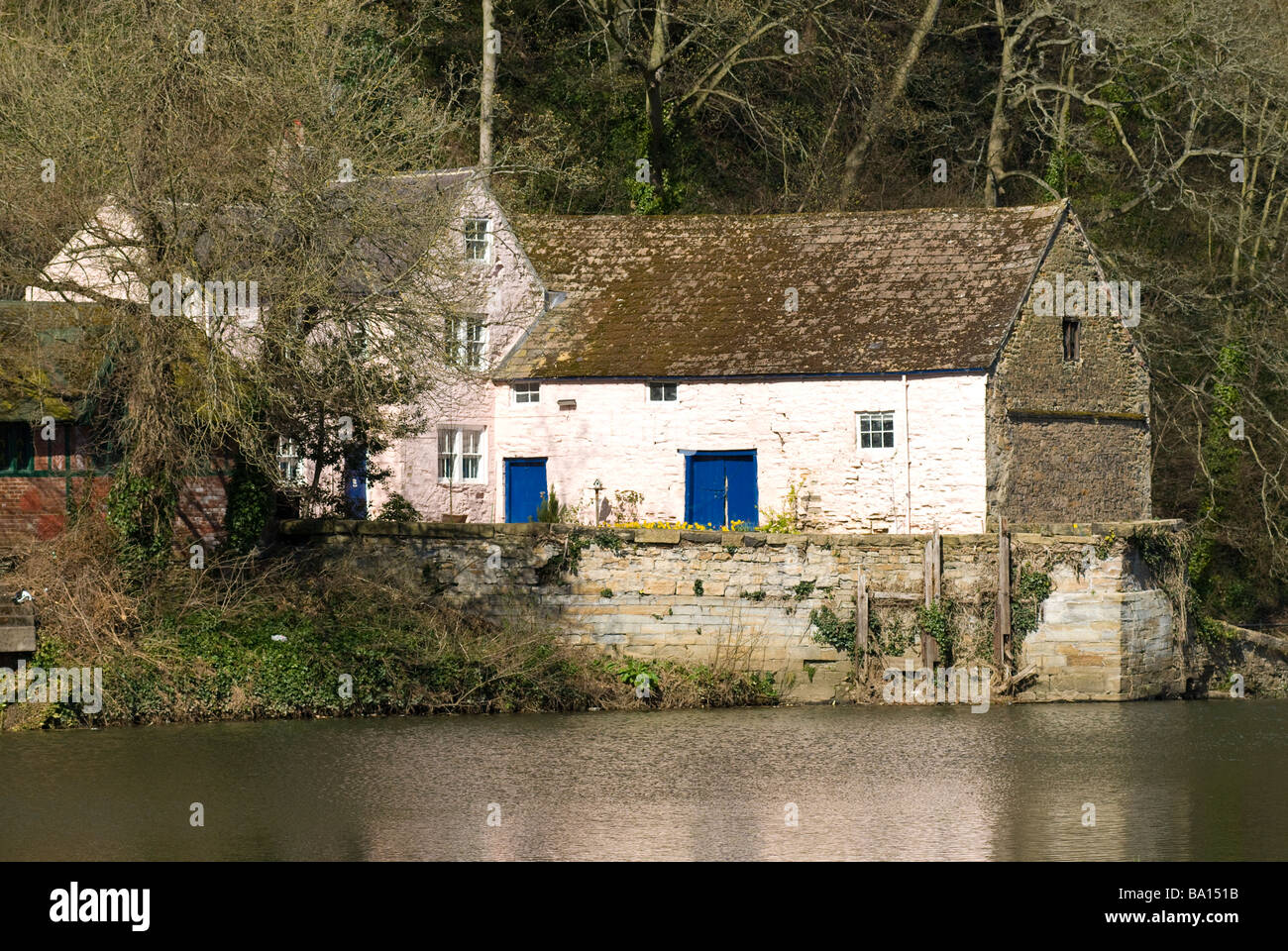 River Weir Mill at Durham Stock Photo - Alamy