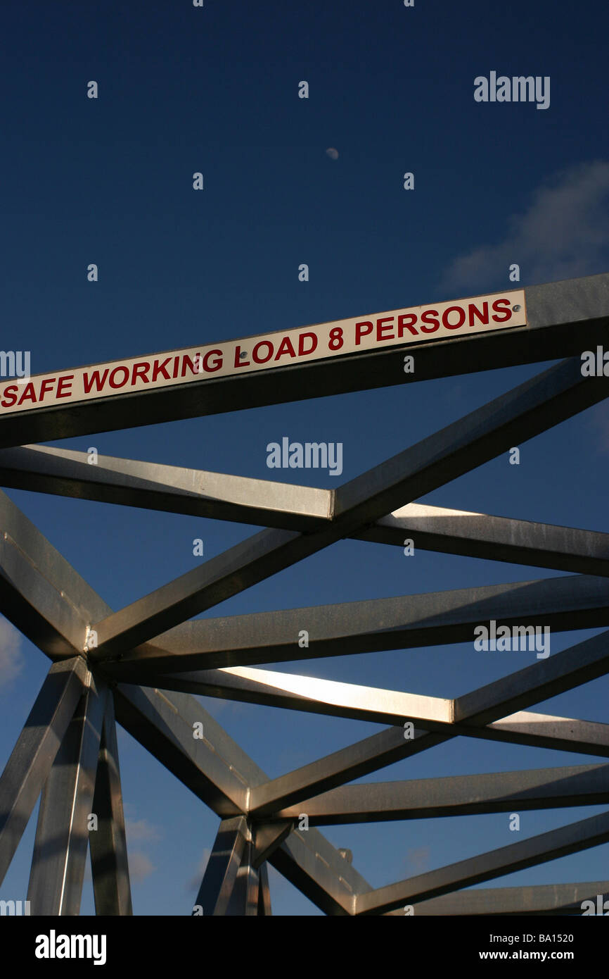 Metal Walkway bridge Newlyn Harbour Cornwall UK Stock Photo - Alamy