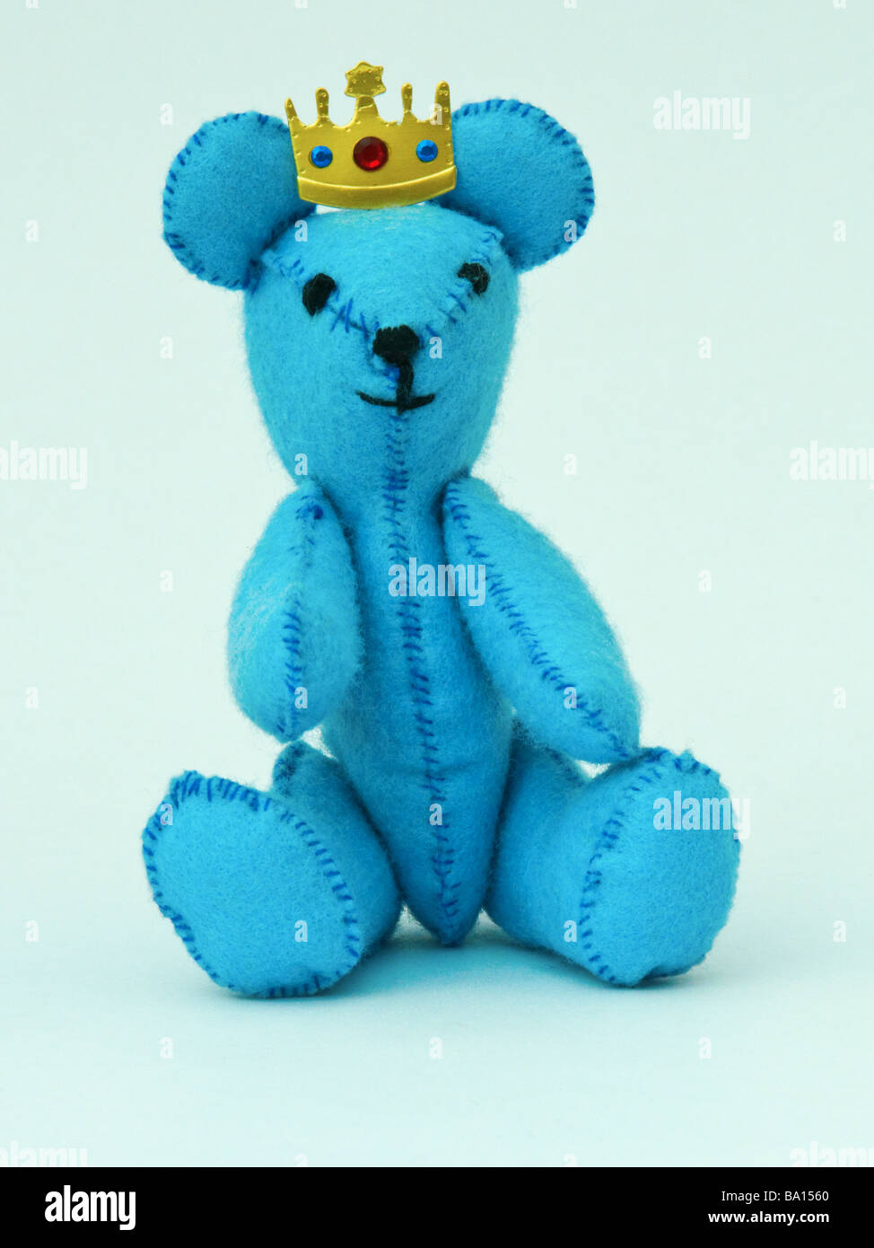 Miniature teddy wearing a crown (Mini Bear Collection Stock Photo - Alamy