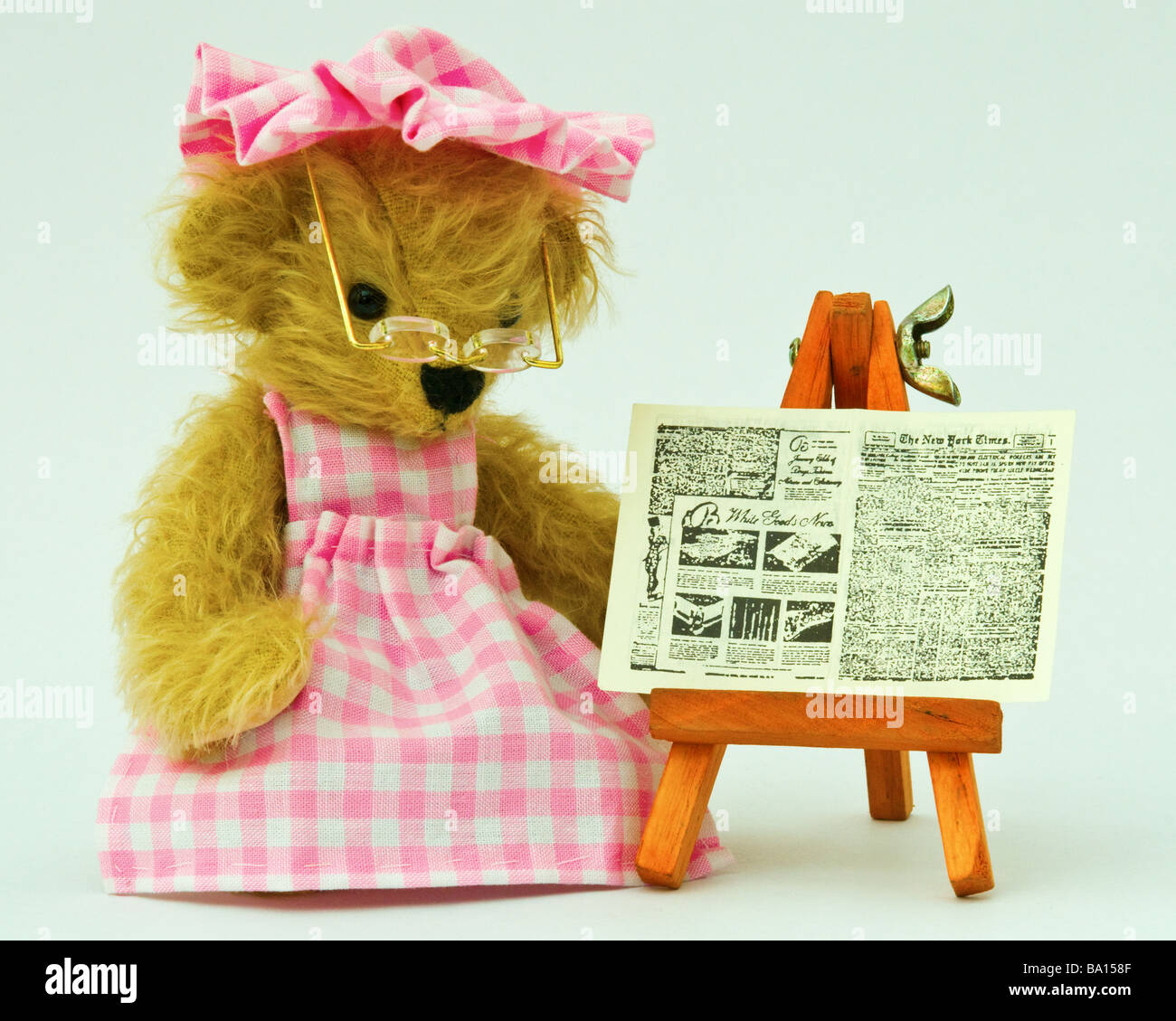 Teddy bear with newspaper hi-res stock photography and images - Alamy