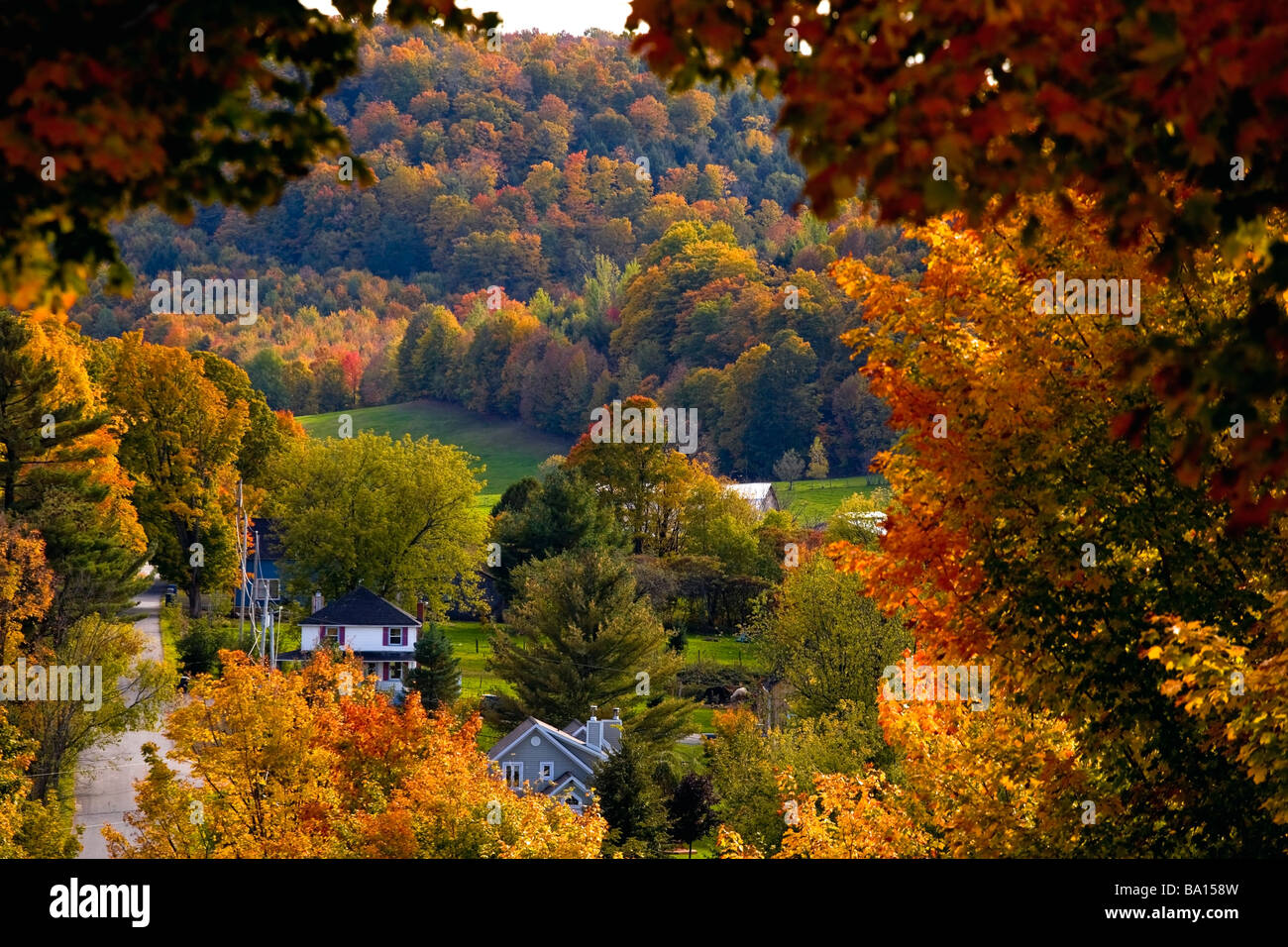Rural town, Quebec, Canada Stock Photo - Alamy