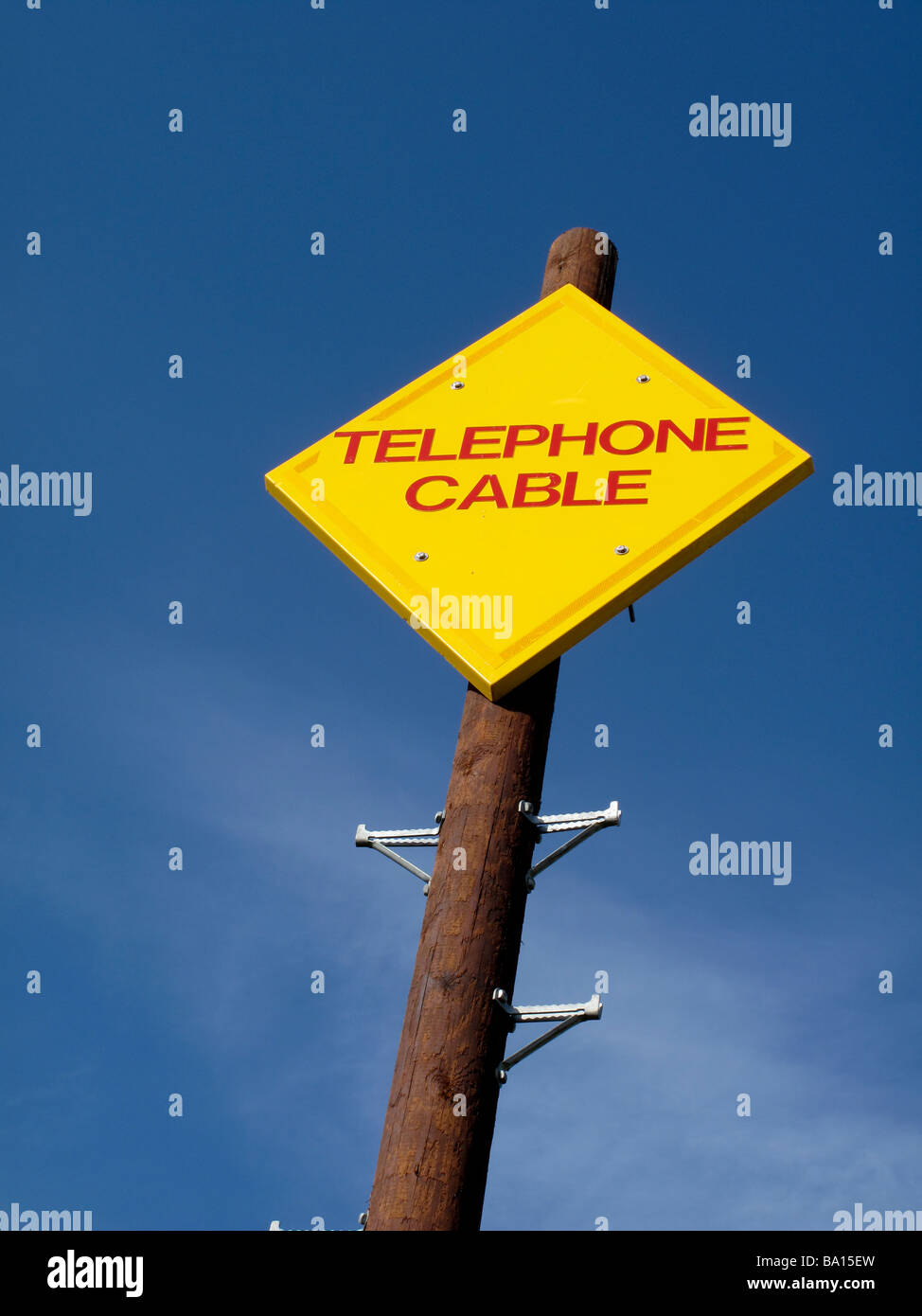 telephone cable sea crossing marker point Stock Photo - Alamy