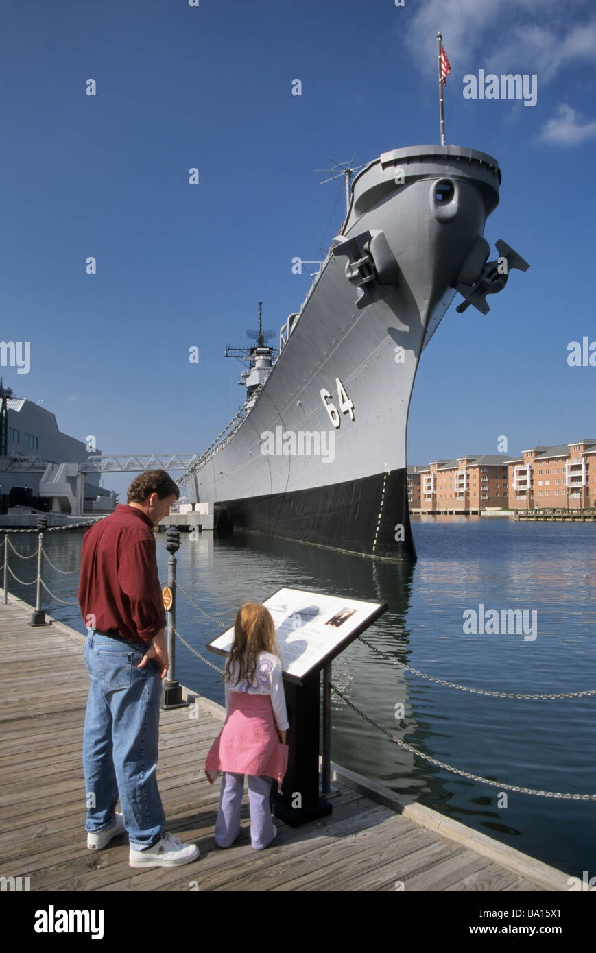 USS Wisconsin battleship in Norfolk Virginia USA Stock Photo - Alamy