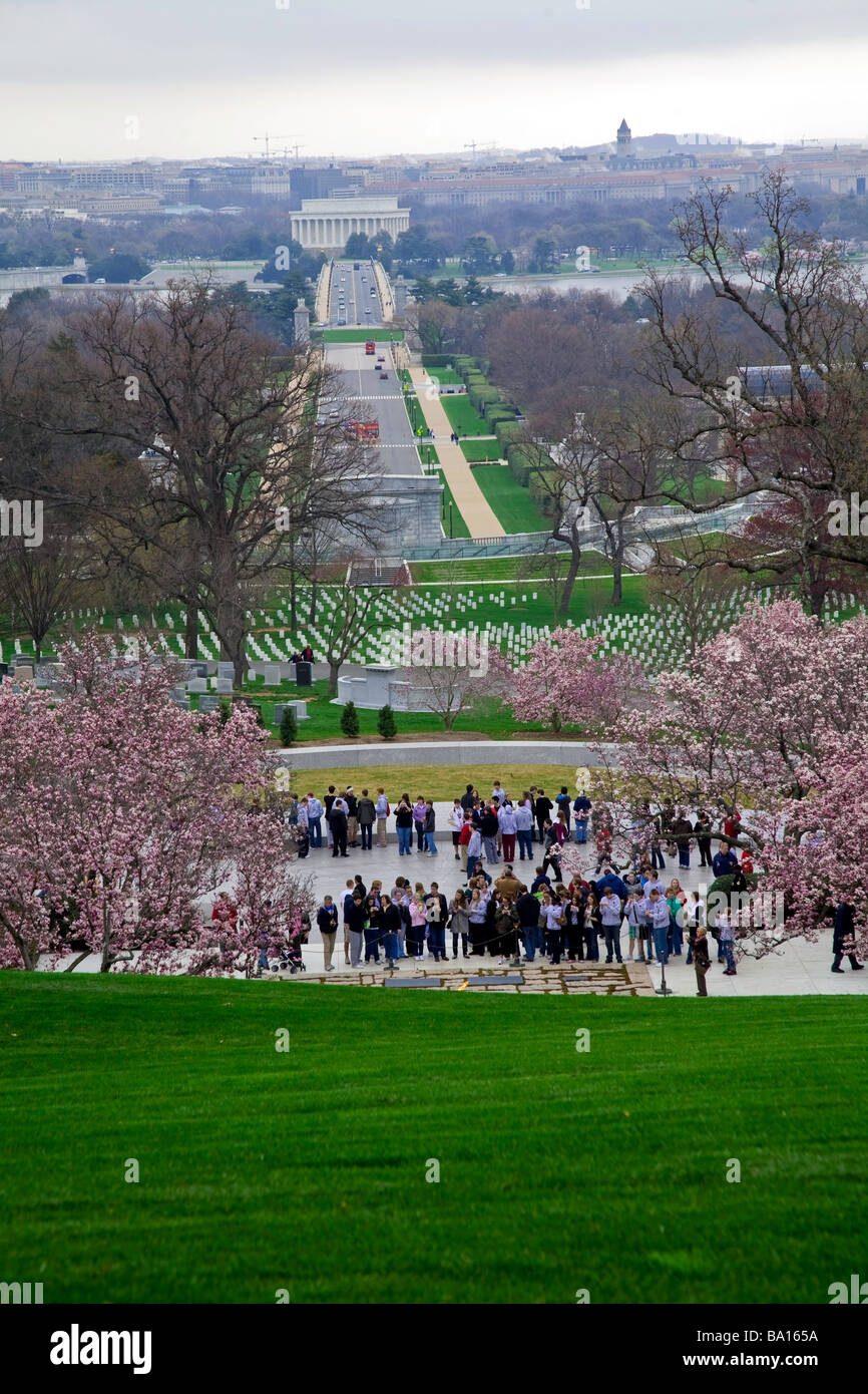 Grave of President John F.Kennedy with Cherry Blossom Trees in full ...