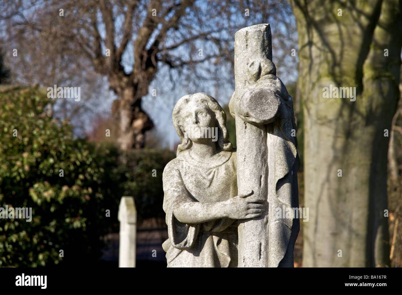 Sandy town cemetery, England Stock Photo - Alamy