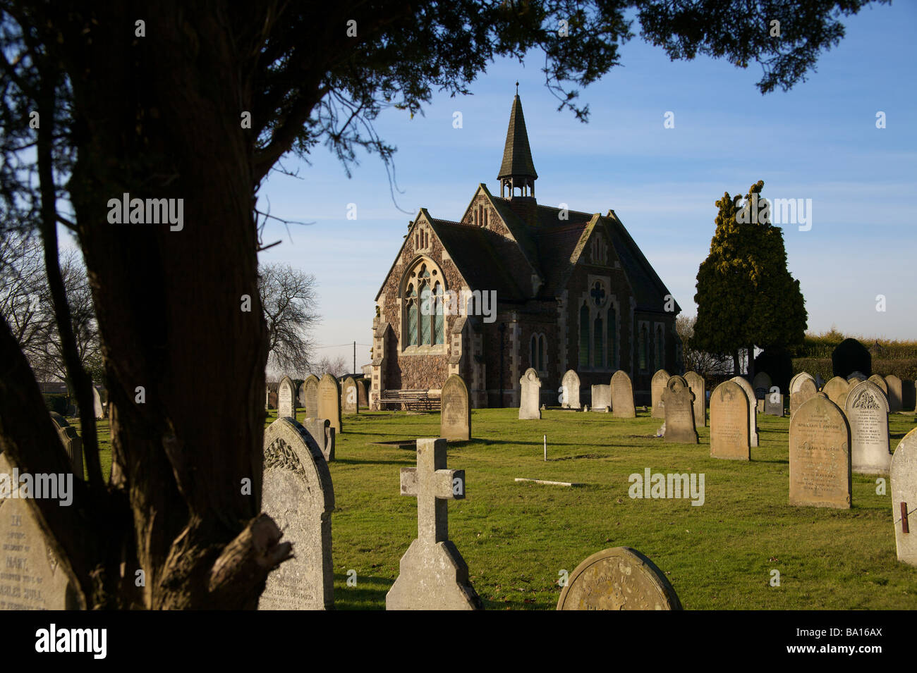 Sandy town cemetery, England Stock Photo - Alamy