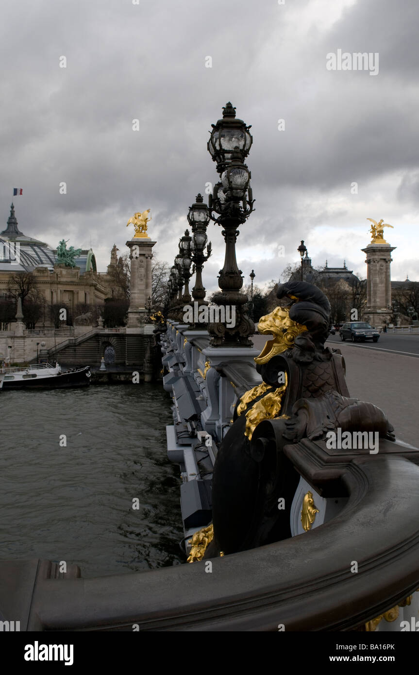 Bridge Pont Alexandre III Stock Photo - Alamy