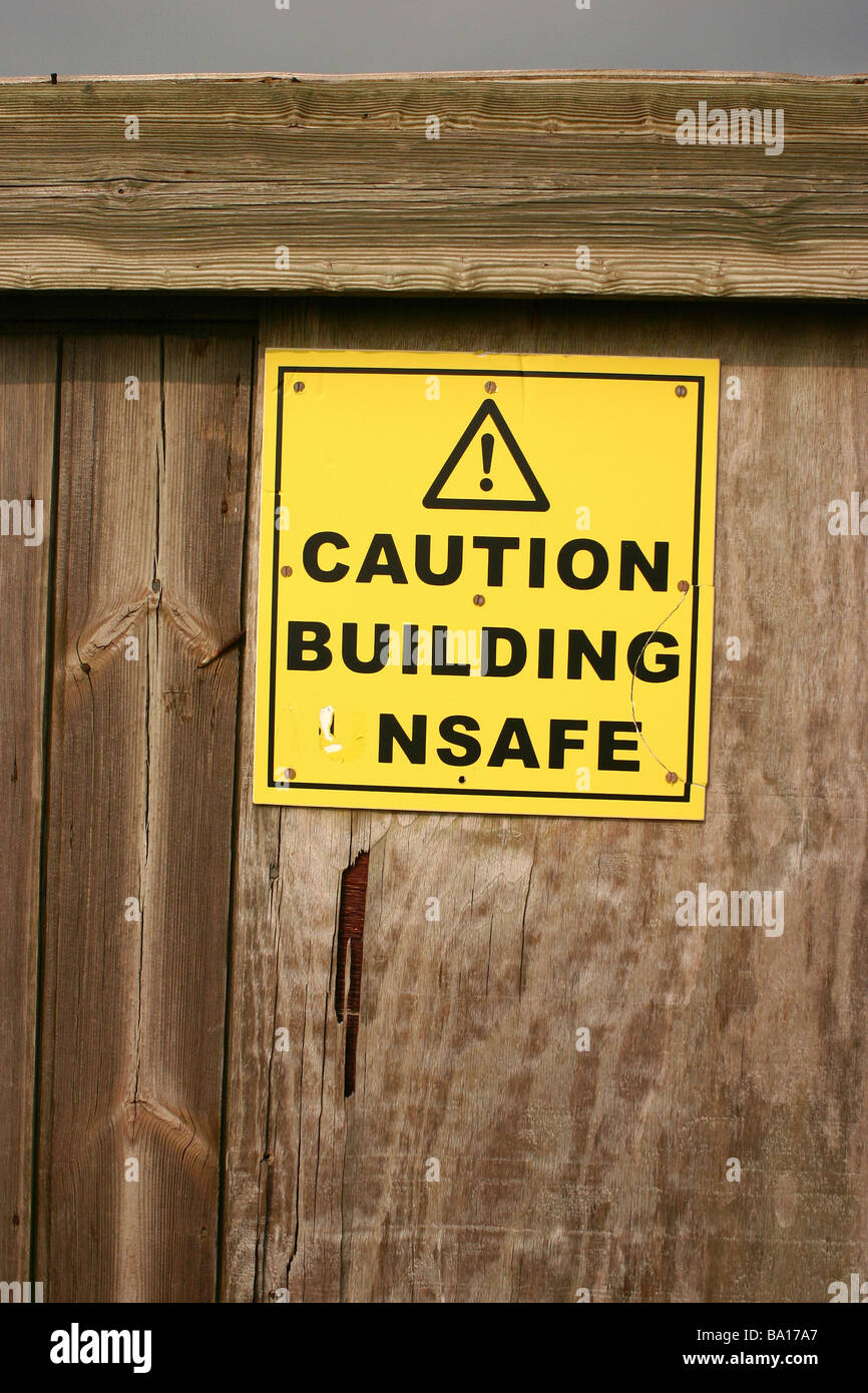 Caution sign Cornwall UK Stock Photo - Alamy