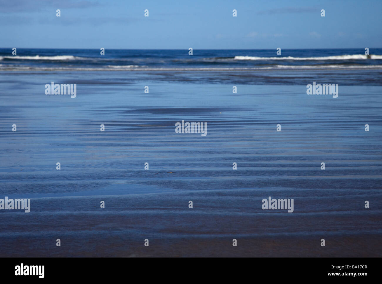 ripples and wet sand on Benone beach downhill county londonderry derry ...