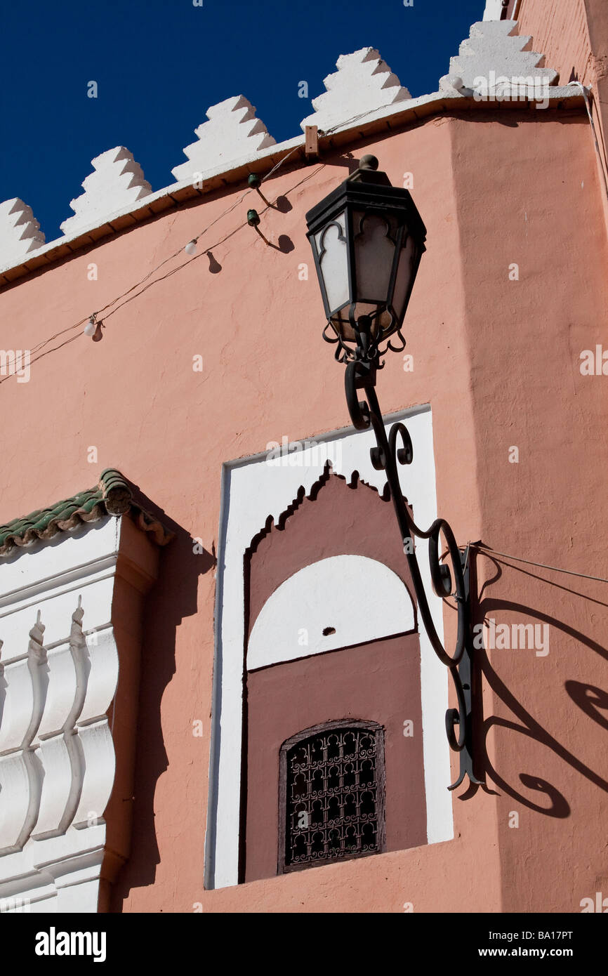 The colourful traditional islamic architecture of the exterior walls of ...