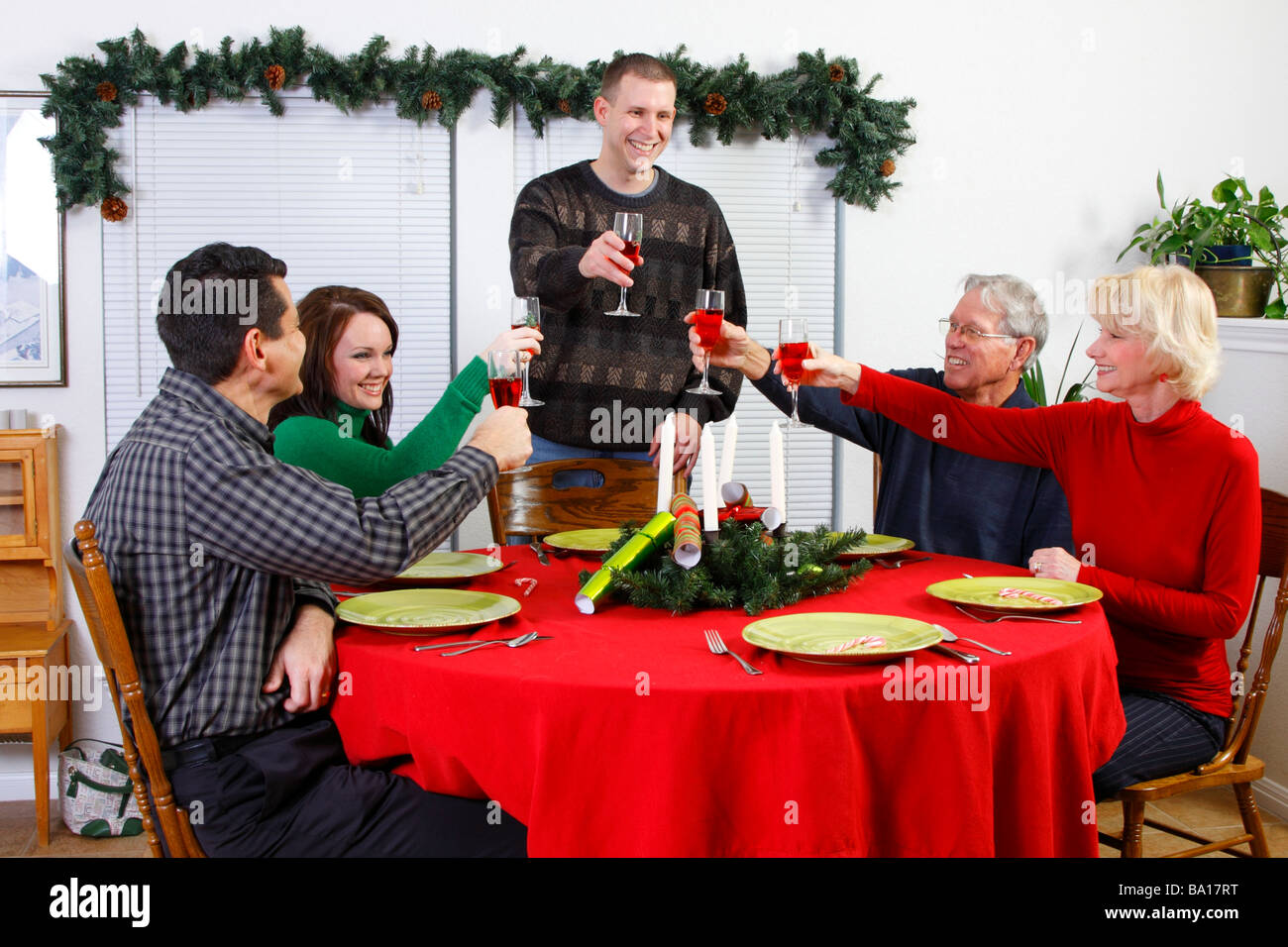 Raise a toast woman hi-res stock photography and images - Alamy