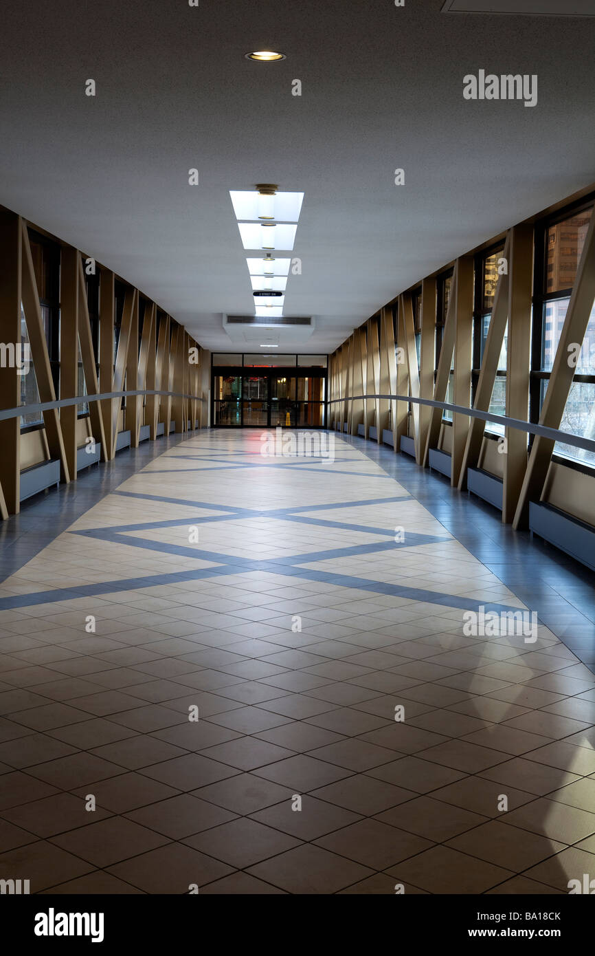 Indoor pedestrian bridge Stock Photo - Alamy