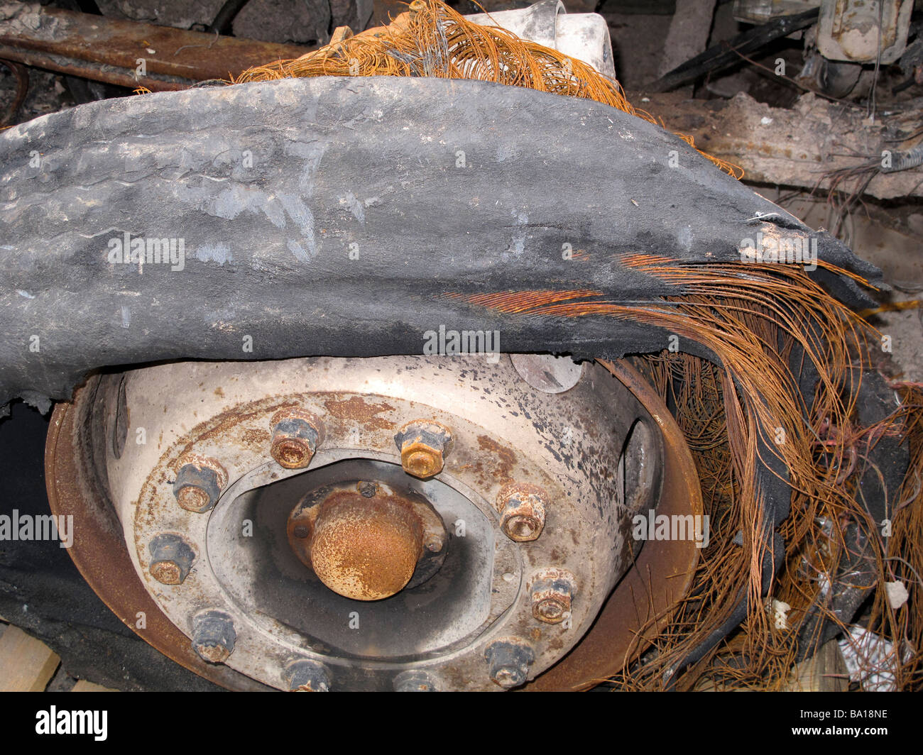 Tyre damage hi-res stock photography and images - Alamy