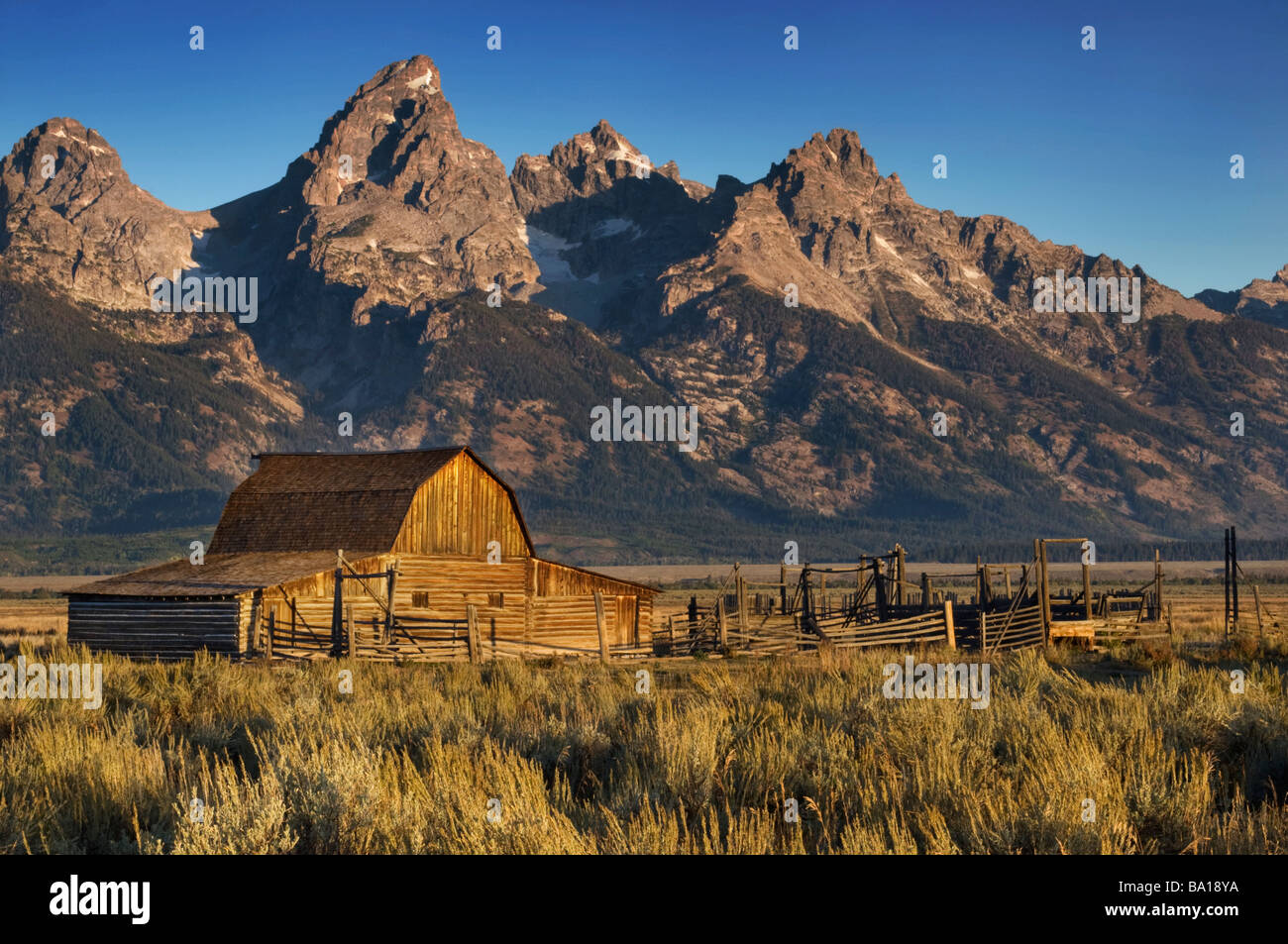 Moulton Barn in Antelope Flats Grand Teton National Park Wyoming USA ...