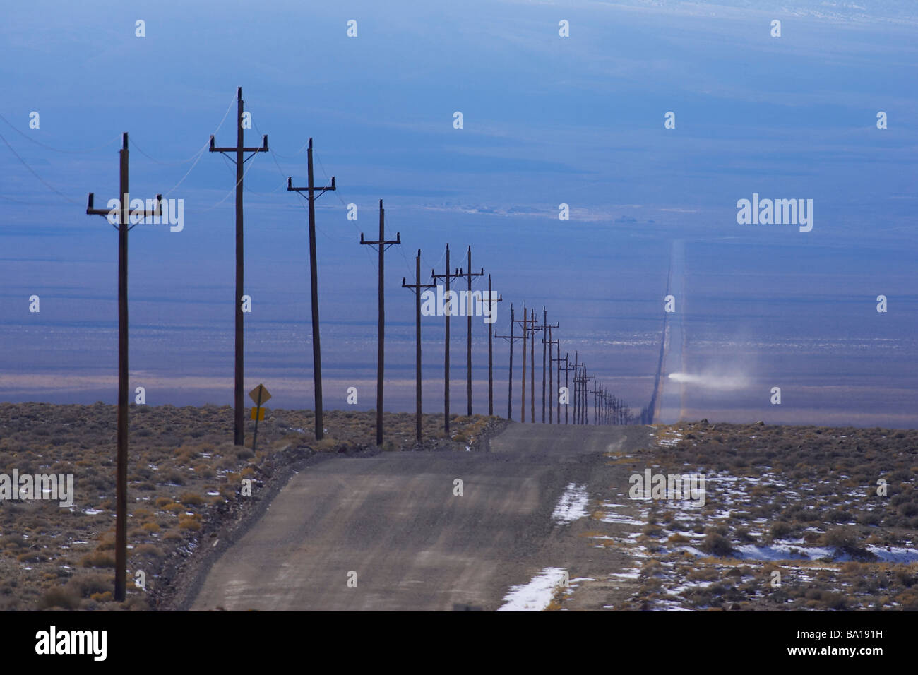 Power poles desert road hi-res stock photography and images - Alamy