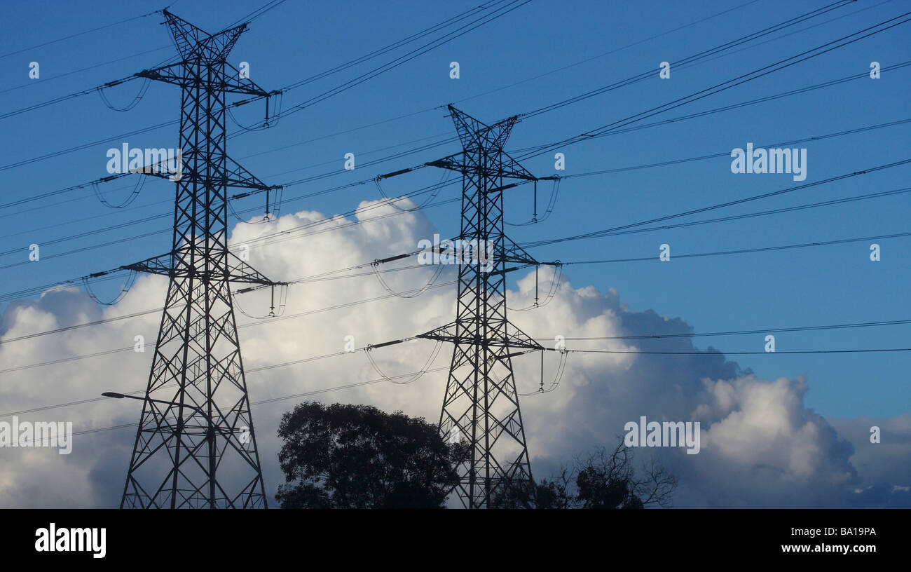 Electricity pylons and storm hi-res stock photography and images - Alamy