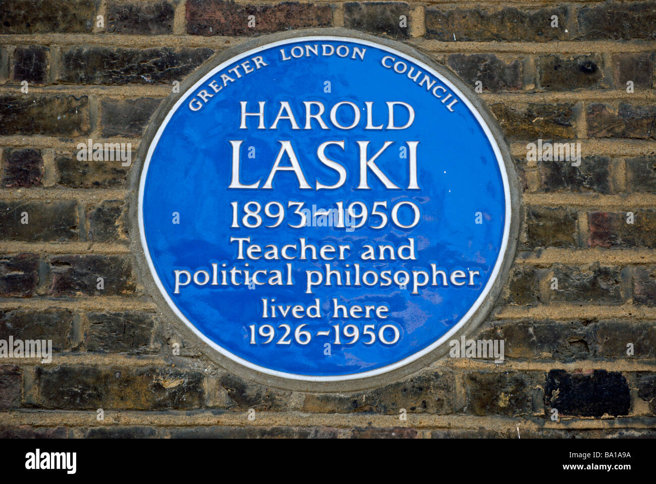 greater london council blue plaque marking a former home of teacher and ...