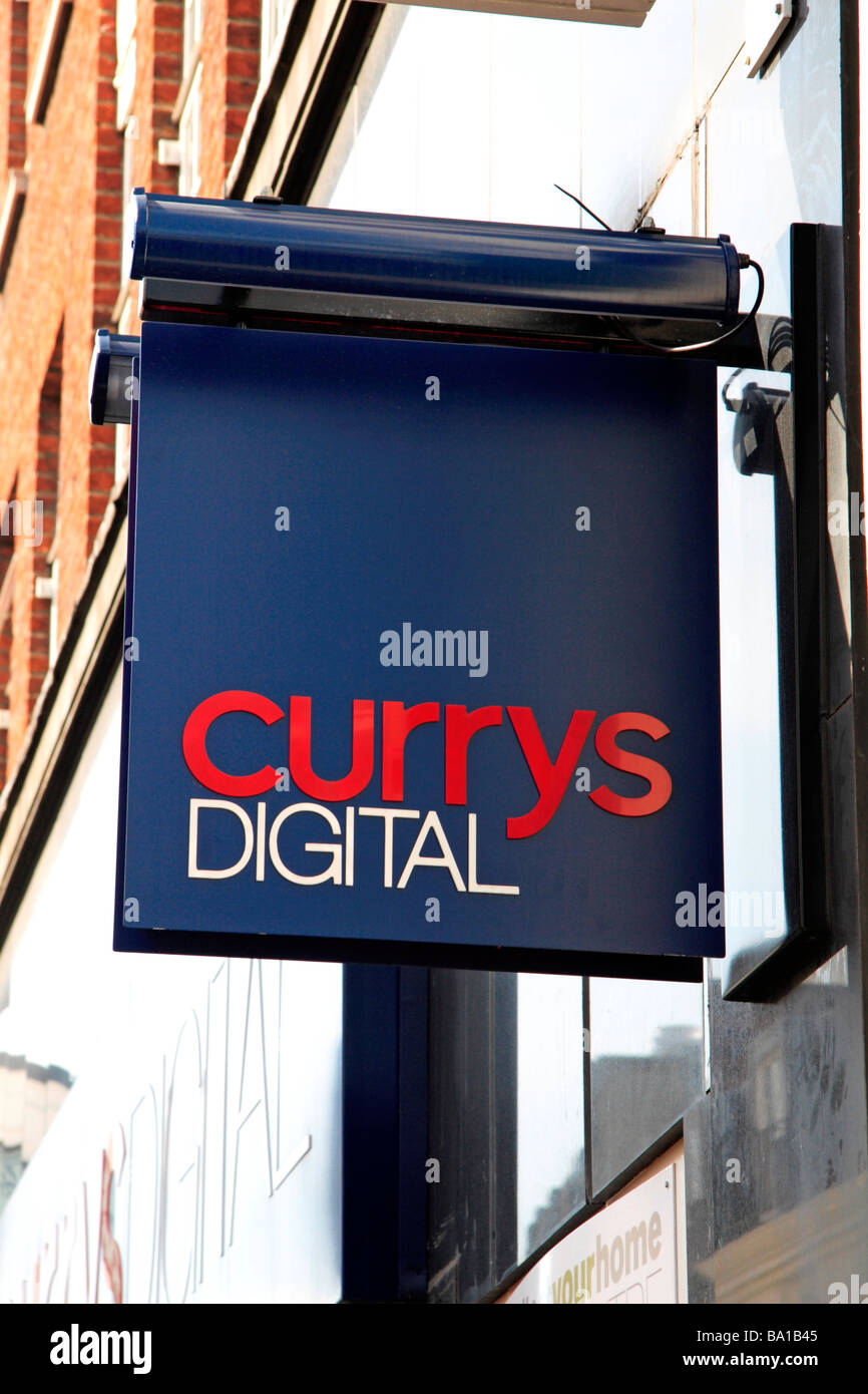 The sign above the Currys Digital electrical goods shop in Richmond ...