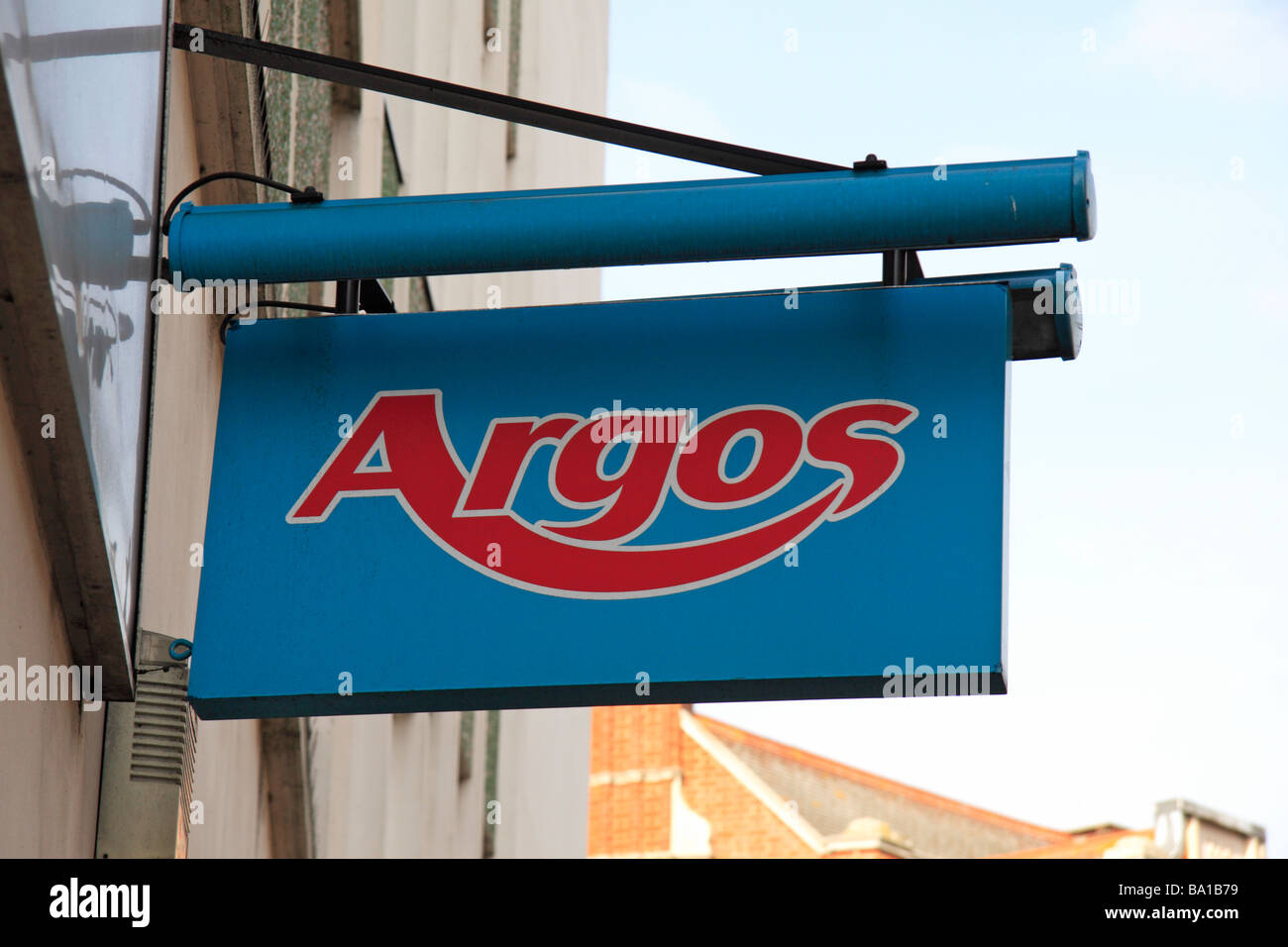 Sign above the entrance to the Argos catalogue shop in Richmond, London ...