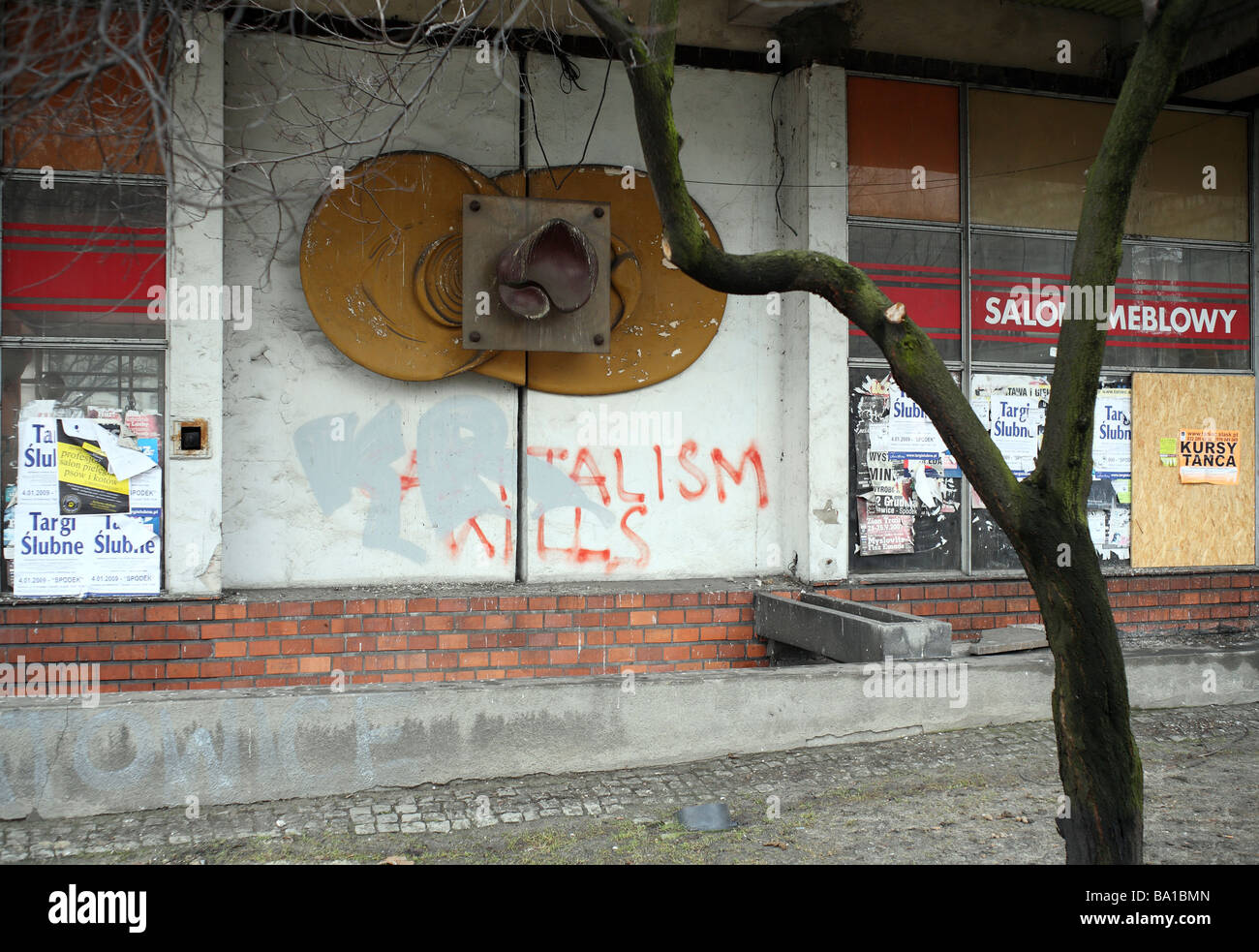 Poland Katowice Urban Mess with Graffiti Stock Photo - Alamy