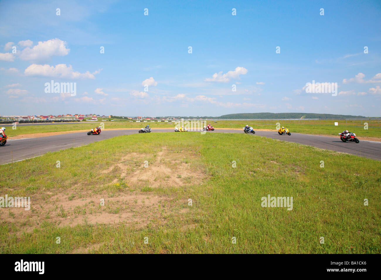MOSCOW - JUNE 22: Racers on racing route on second stage of the ...