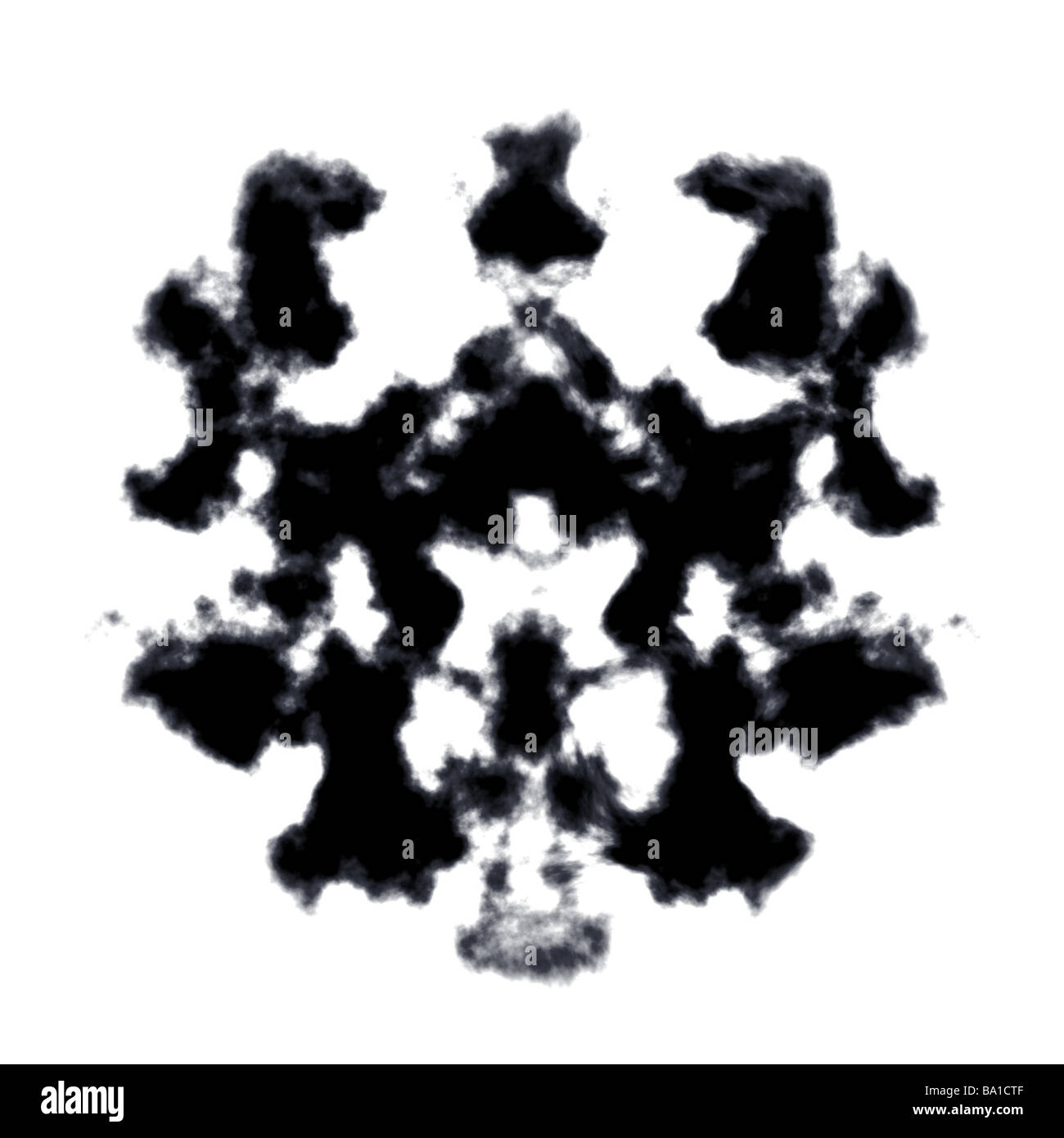 Rorschach inkblot test illustration random abstract design Stock Photo ...