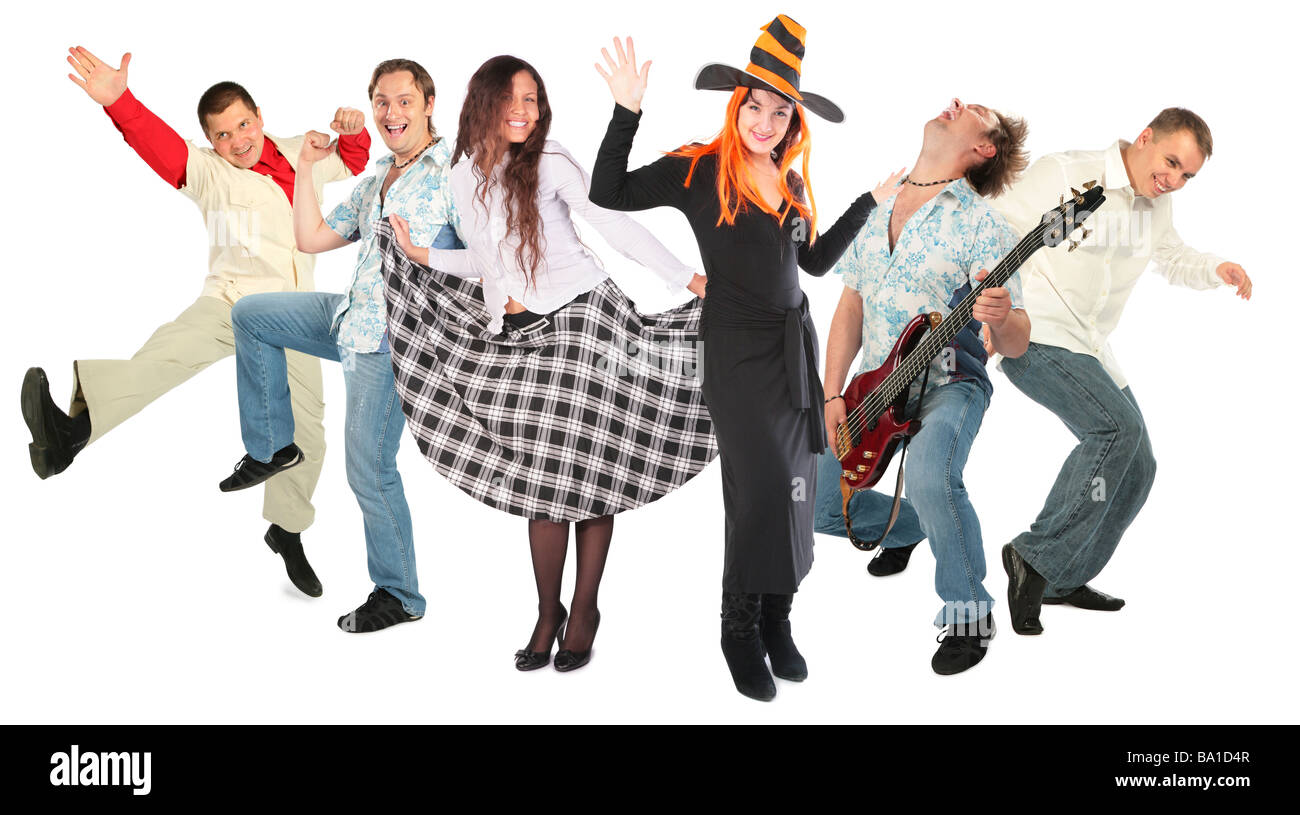 dancing people group isolated Stock Photo - Alamy