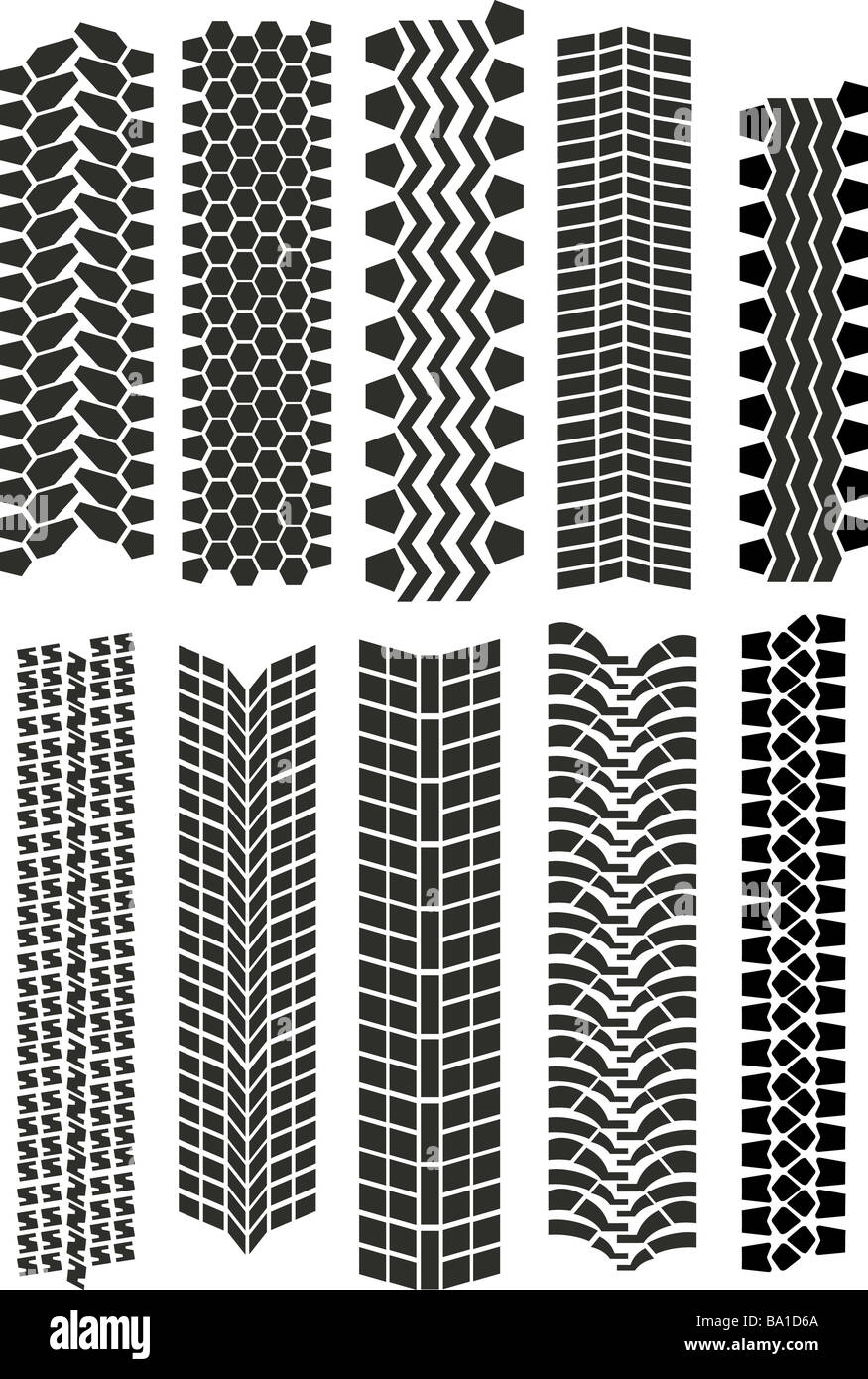 tire prints vector Stock Photo - Alamy