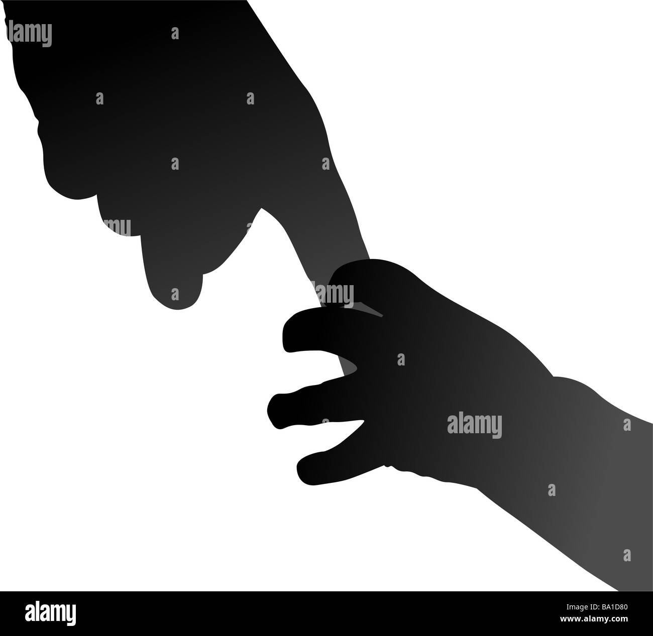 Mothers hand holding Black and White Stock Photos & Images - Alamy