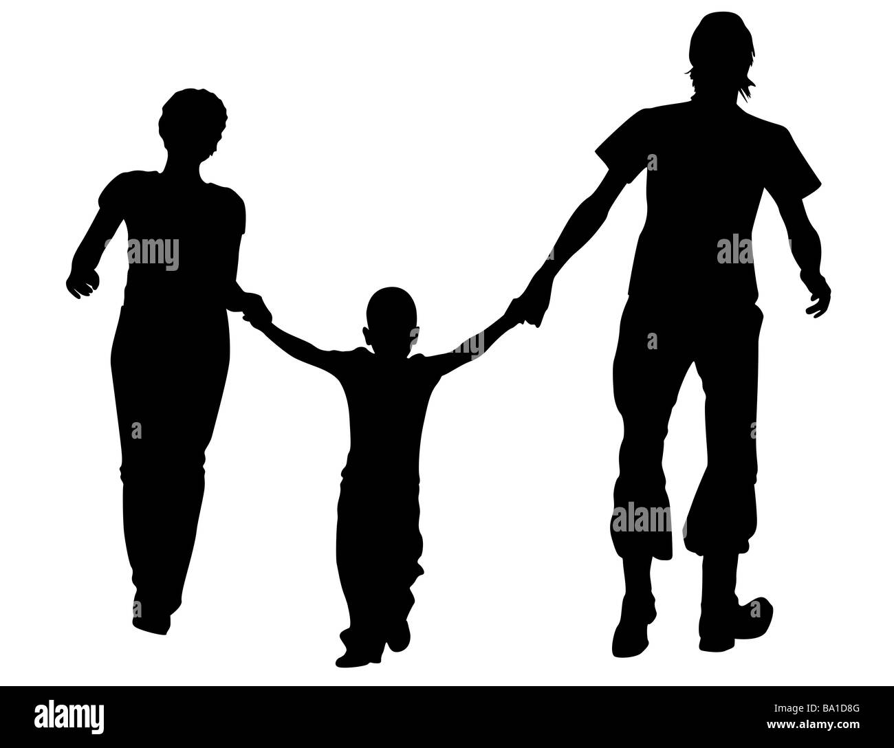 vector running family Stock Photo - Alamy