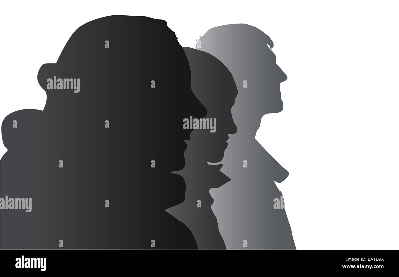 vector three people Stock Photo - Alamy