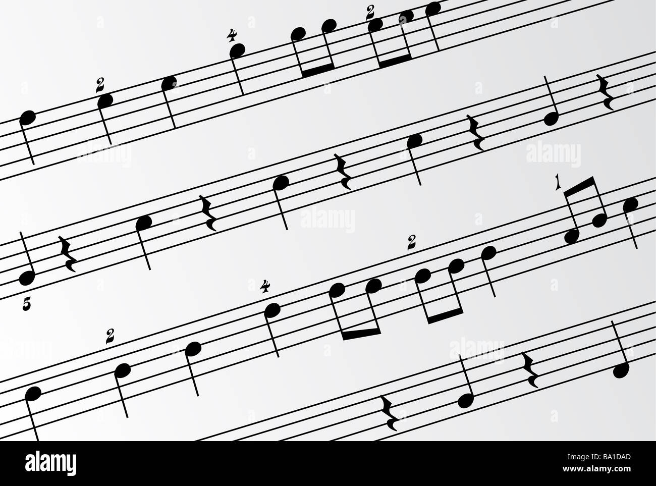 music notes 3 closeup vector Stock Photo - Alamy