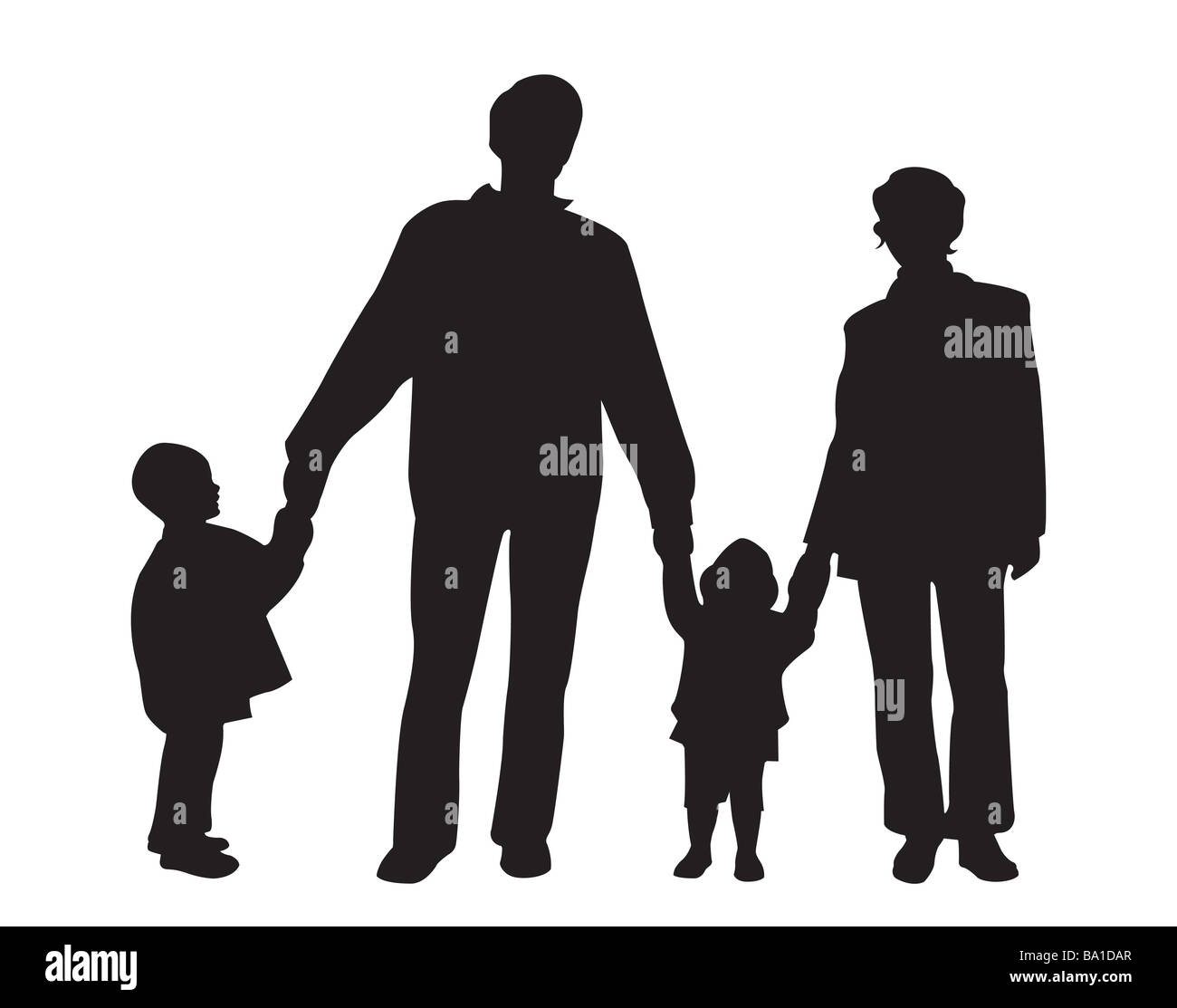 family of four vector Stock Photo - Alamy