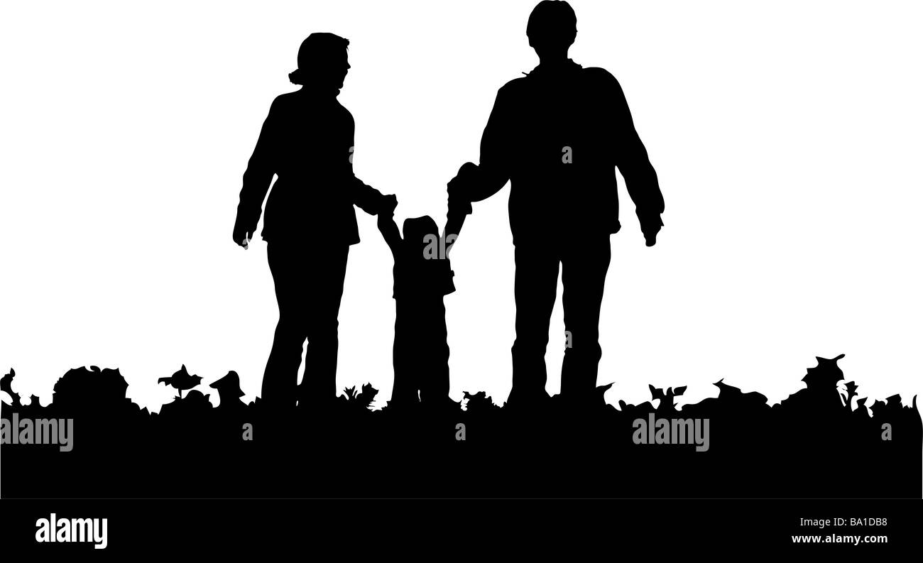 vector family with baby Stock Photo - Alamy