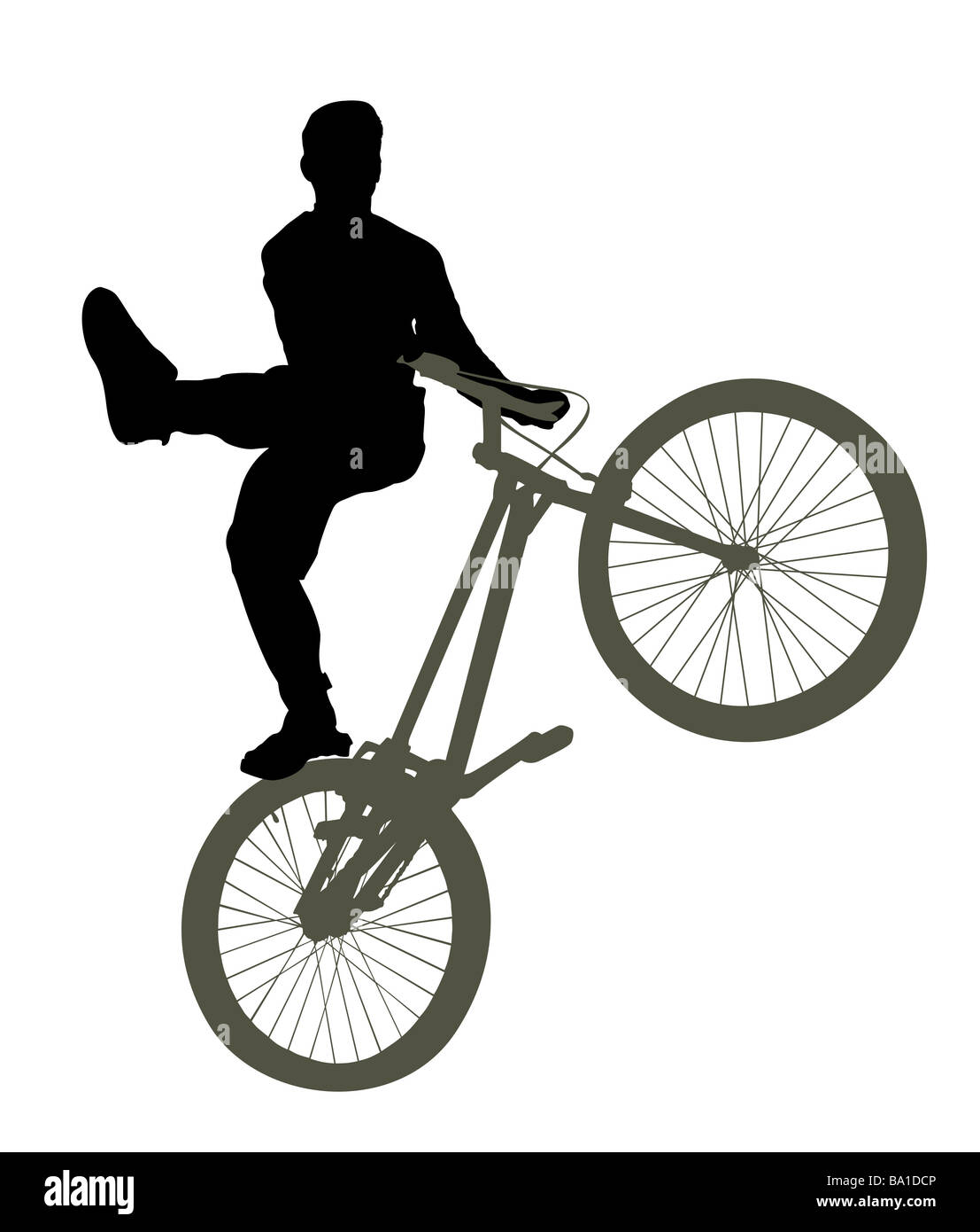 bike trick vector Stock Photo - Alamy
