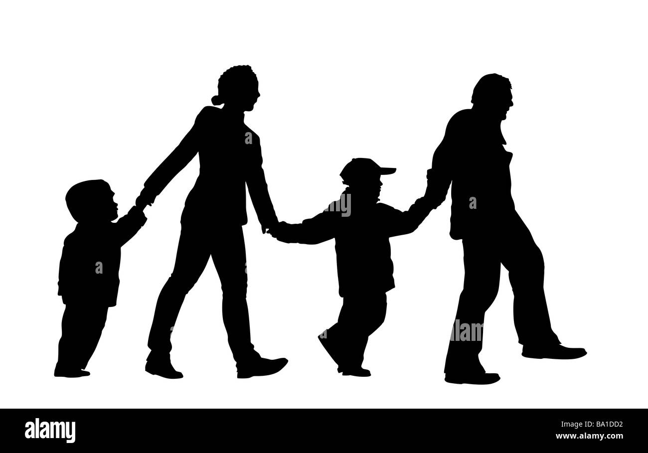 family of four vector Stock Photo - Alamy