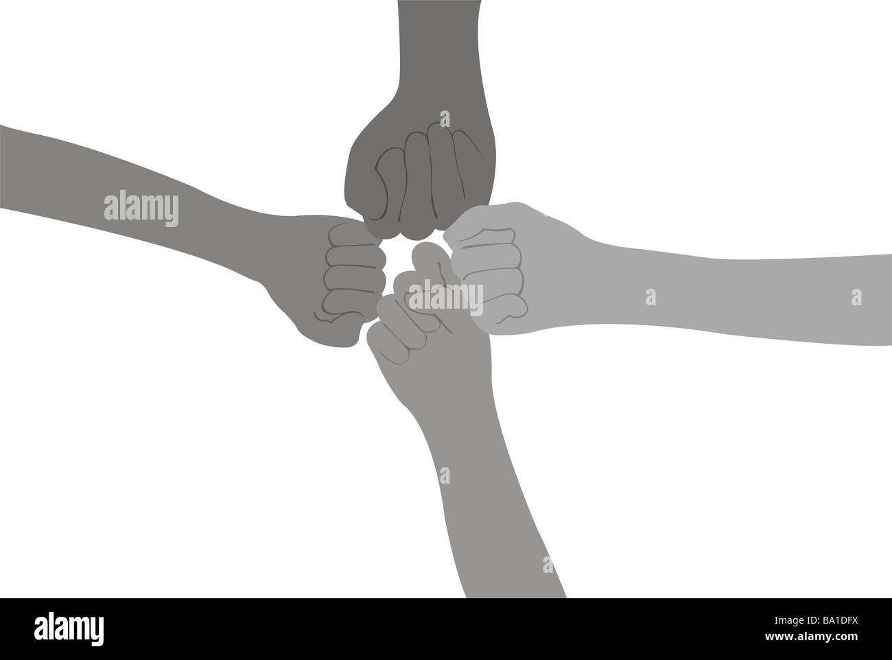 Four fighting men hi-res stock photography and images - Alamy