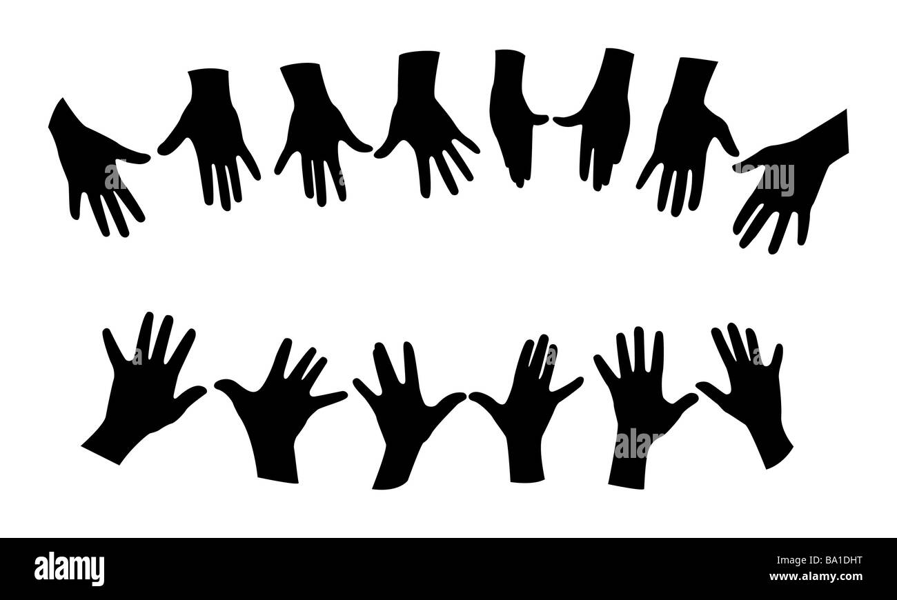 Male hands open Black and White Stock Photos & Images - Alamy