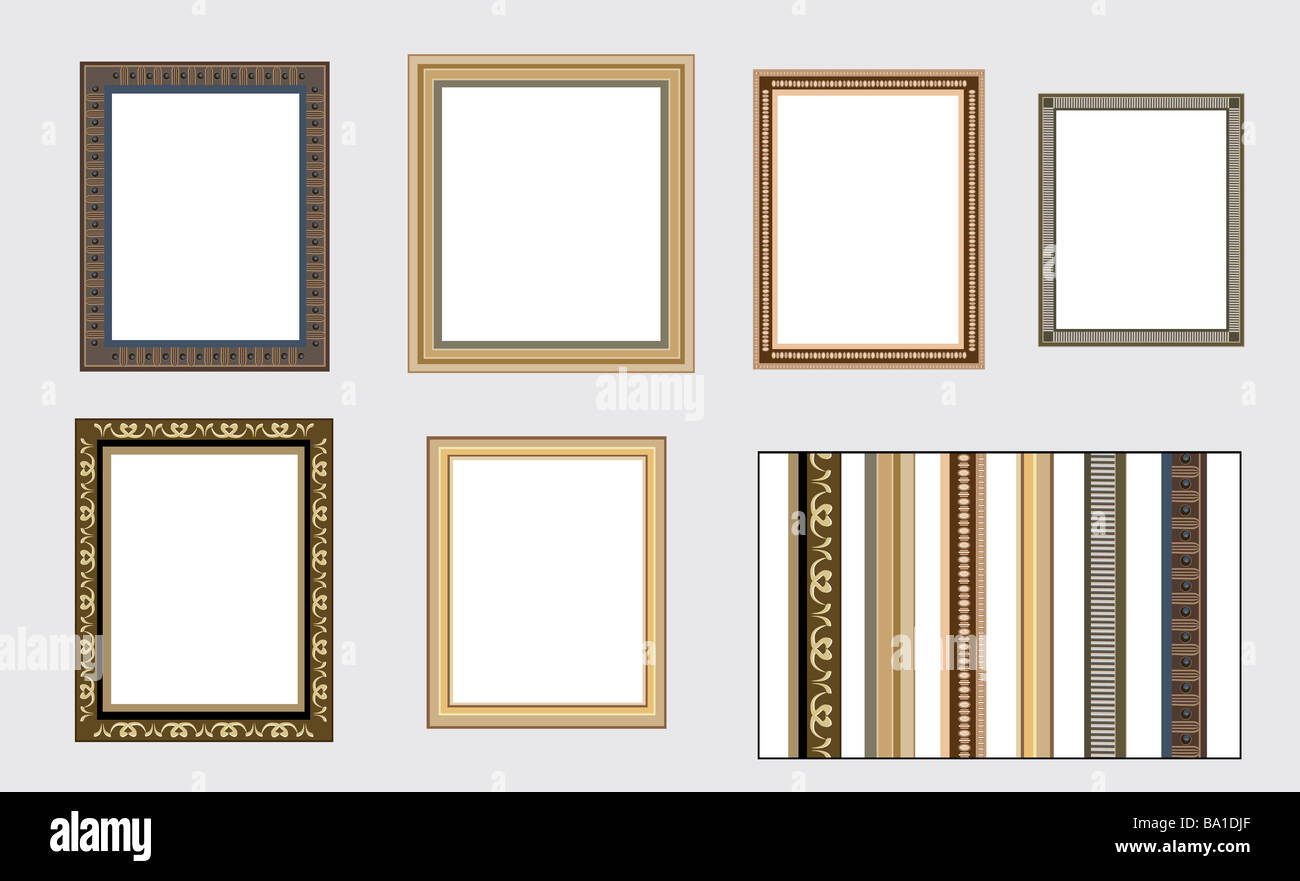 vector frames on the wall Stock Photo - Alamy