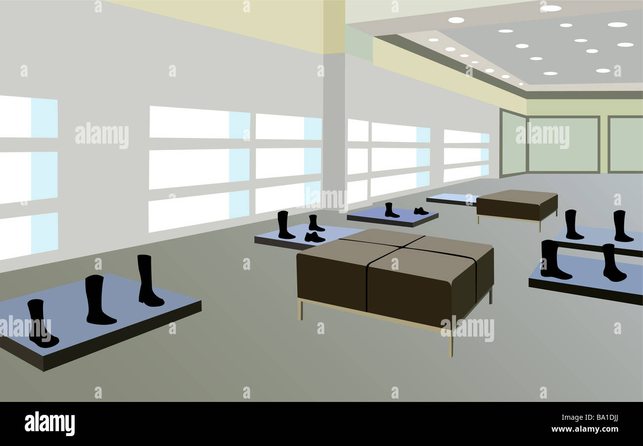 vector shop interior Stock Photo - Alamy