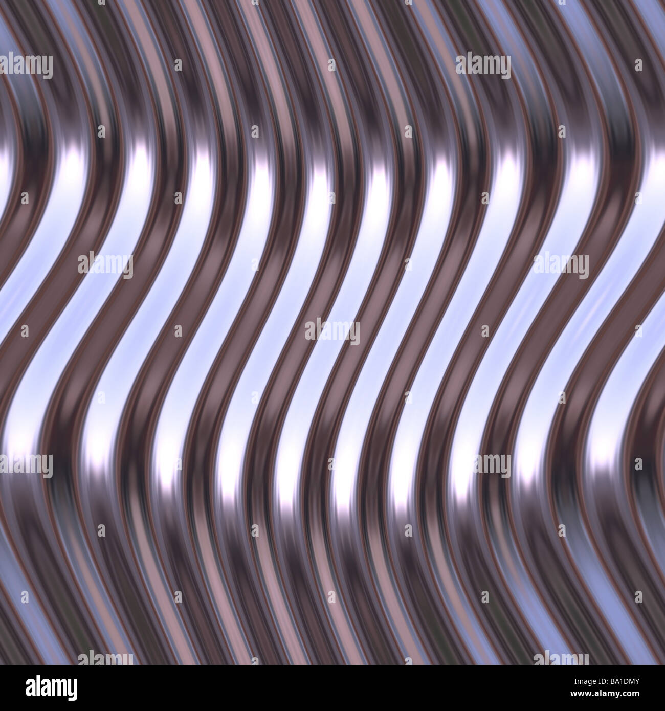 Warped reflective chromed metal surface texture background Stock Photo ...