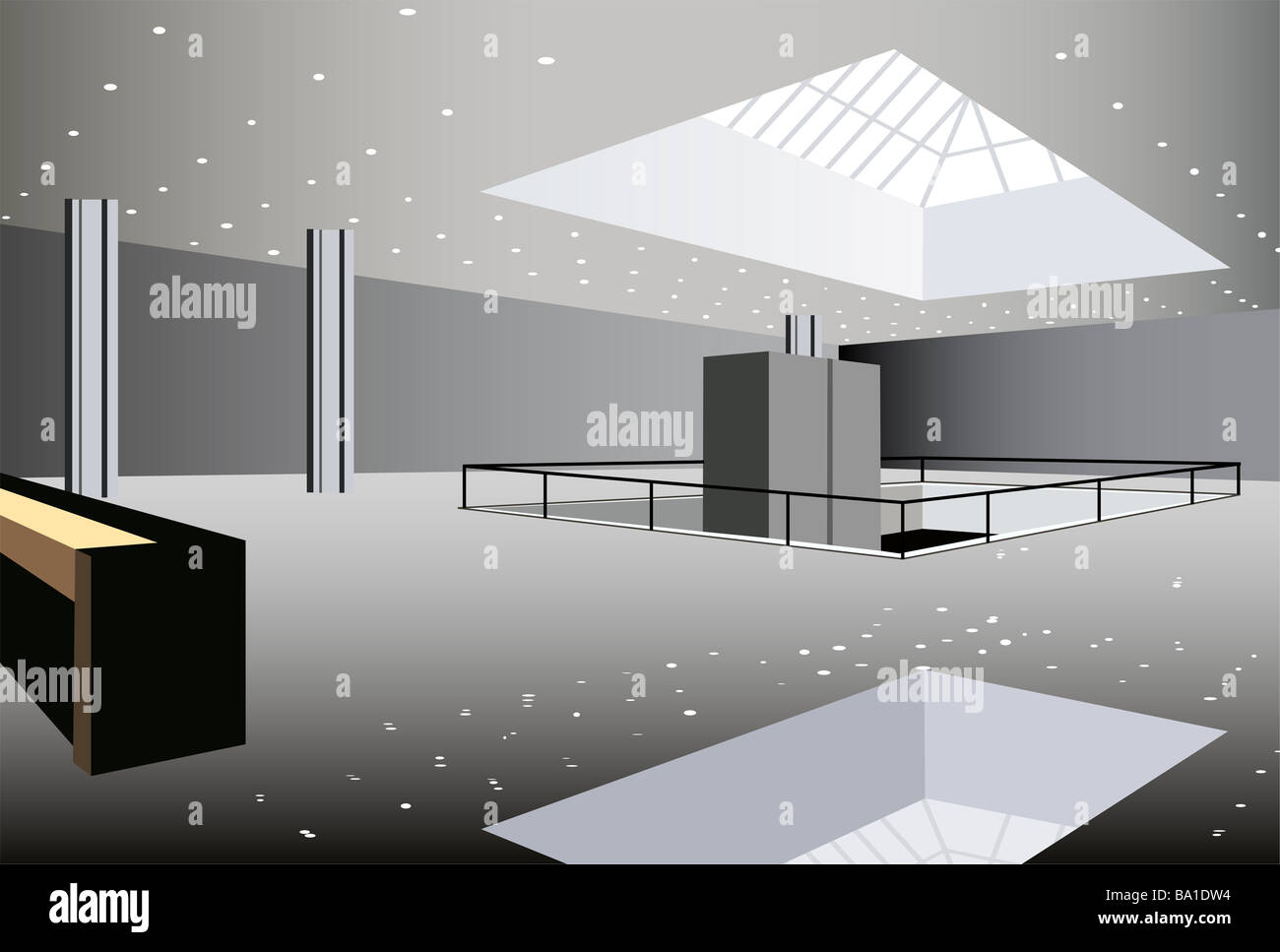business hall interior vector Stock Photo - Alamy