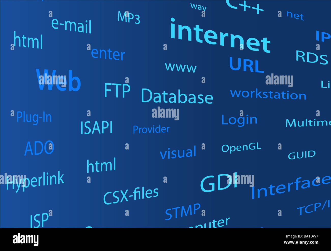 internet computer words Stock Photo - Alamy