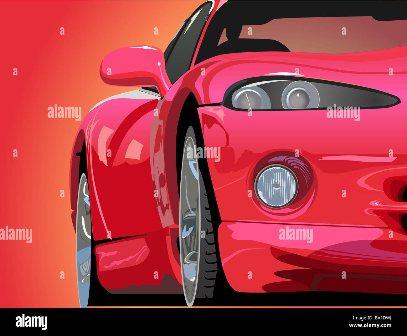 red car vector Stock Photo - Alamy