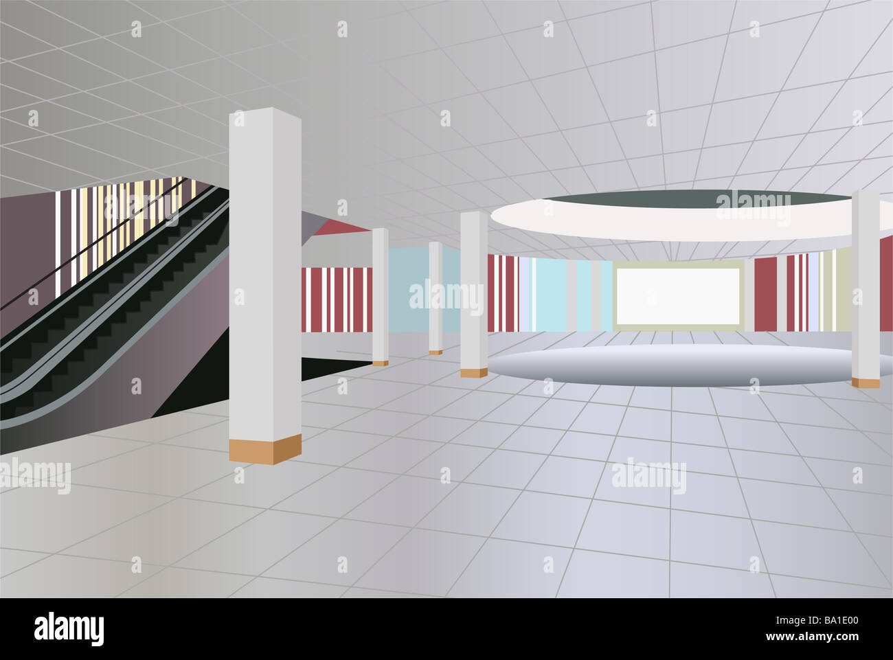 commercial center interior vector Stock Photo - Alamy